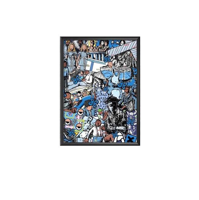 Kodone BLUE COLLAGE POSTER | Grailed