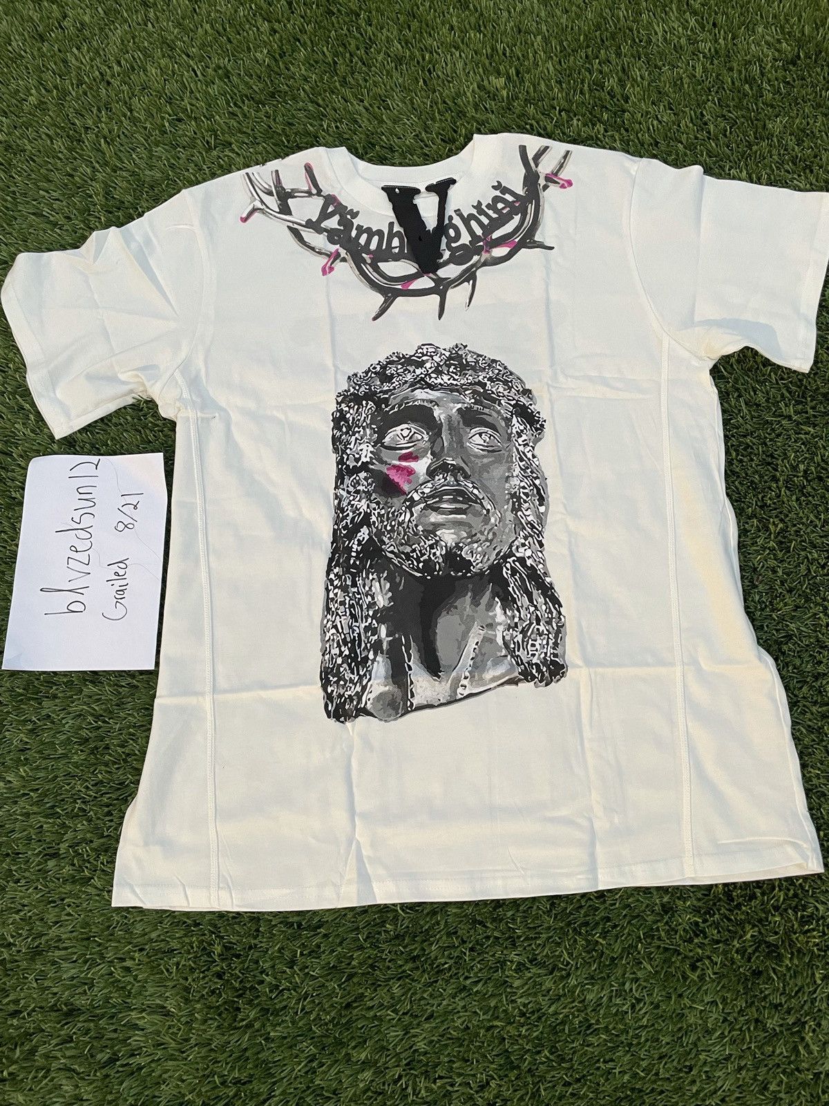 Vlone Vlone Yamborghini Jesus Piece White Tee XL | Grailed