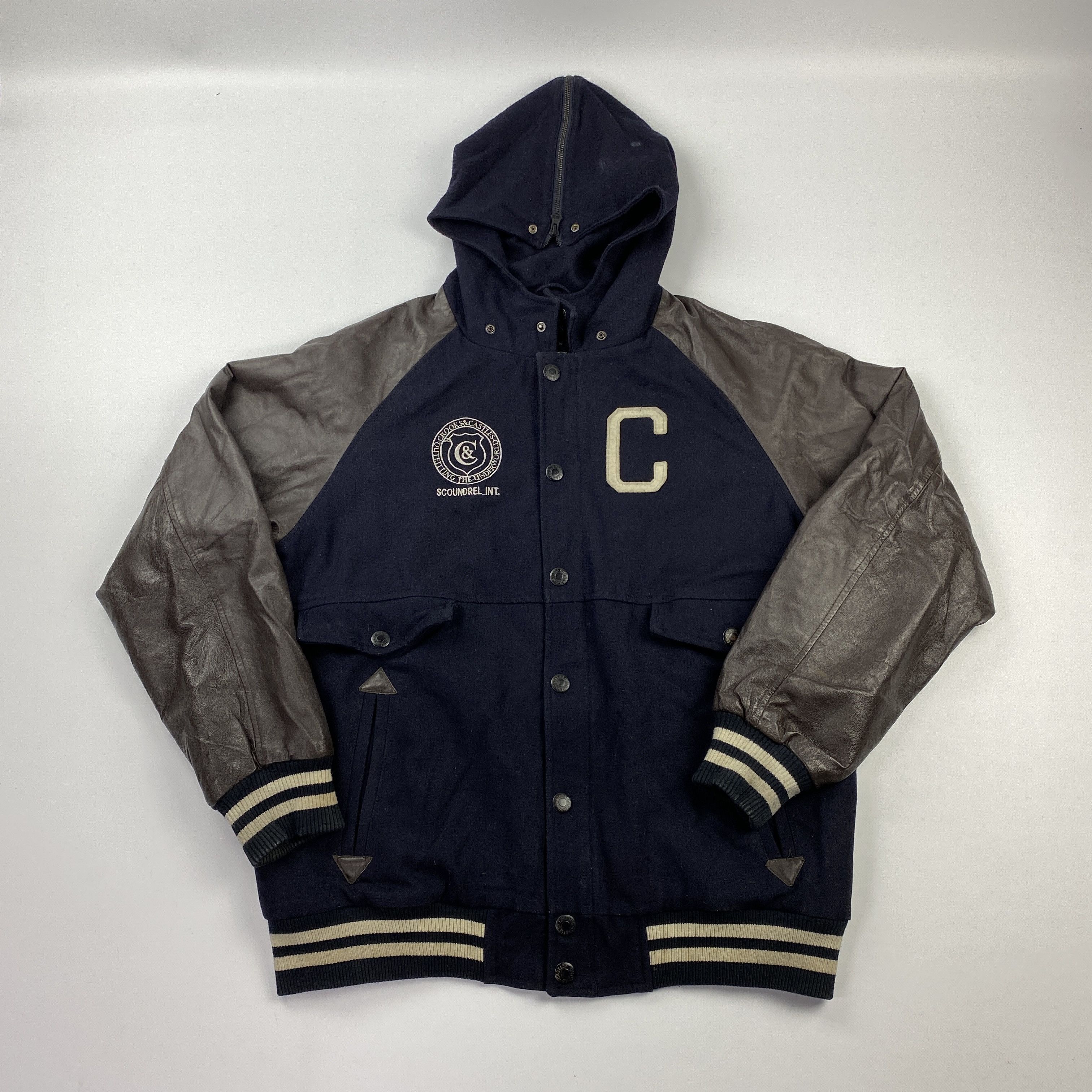 Crooks & Castles Crooks & Castles Scoundrel Letterman Varsity Jacket ...