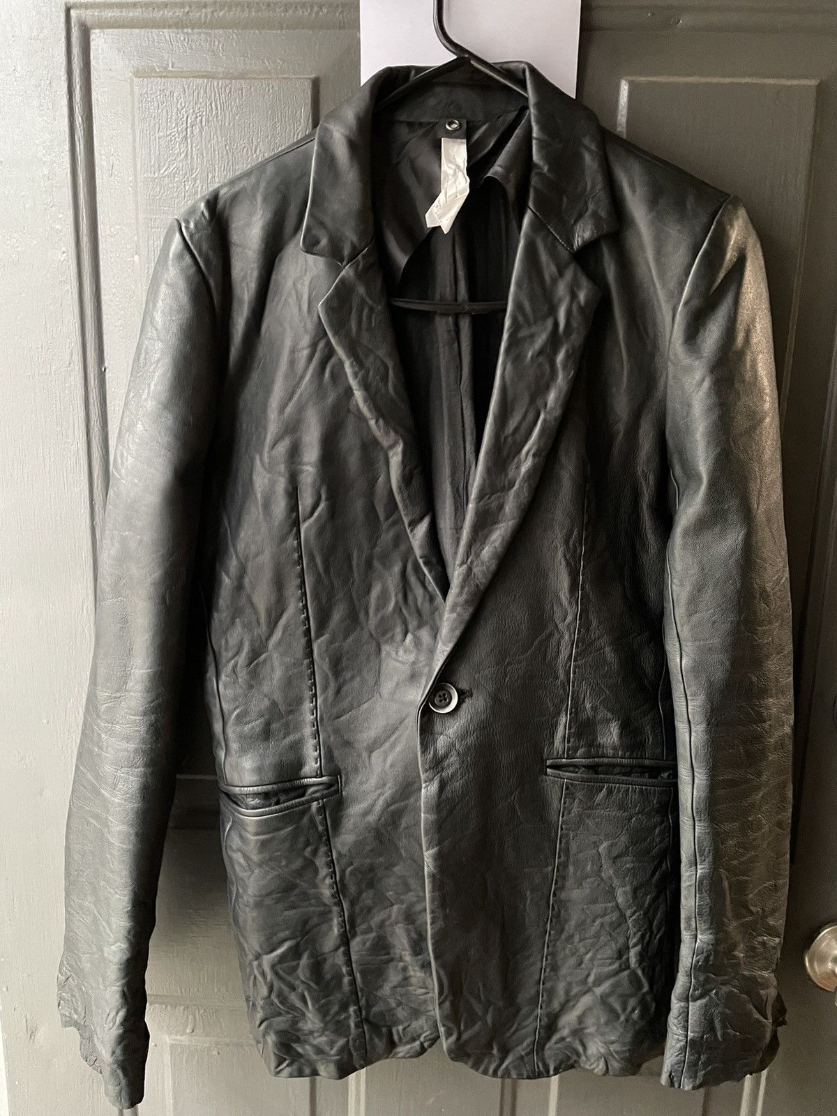 wjk Horsehide Japanese leather blazer jacket. Fully lined | Grailed