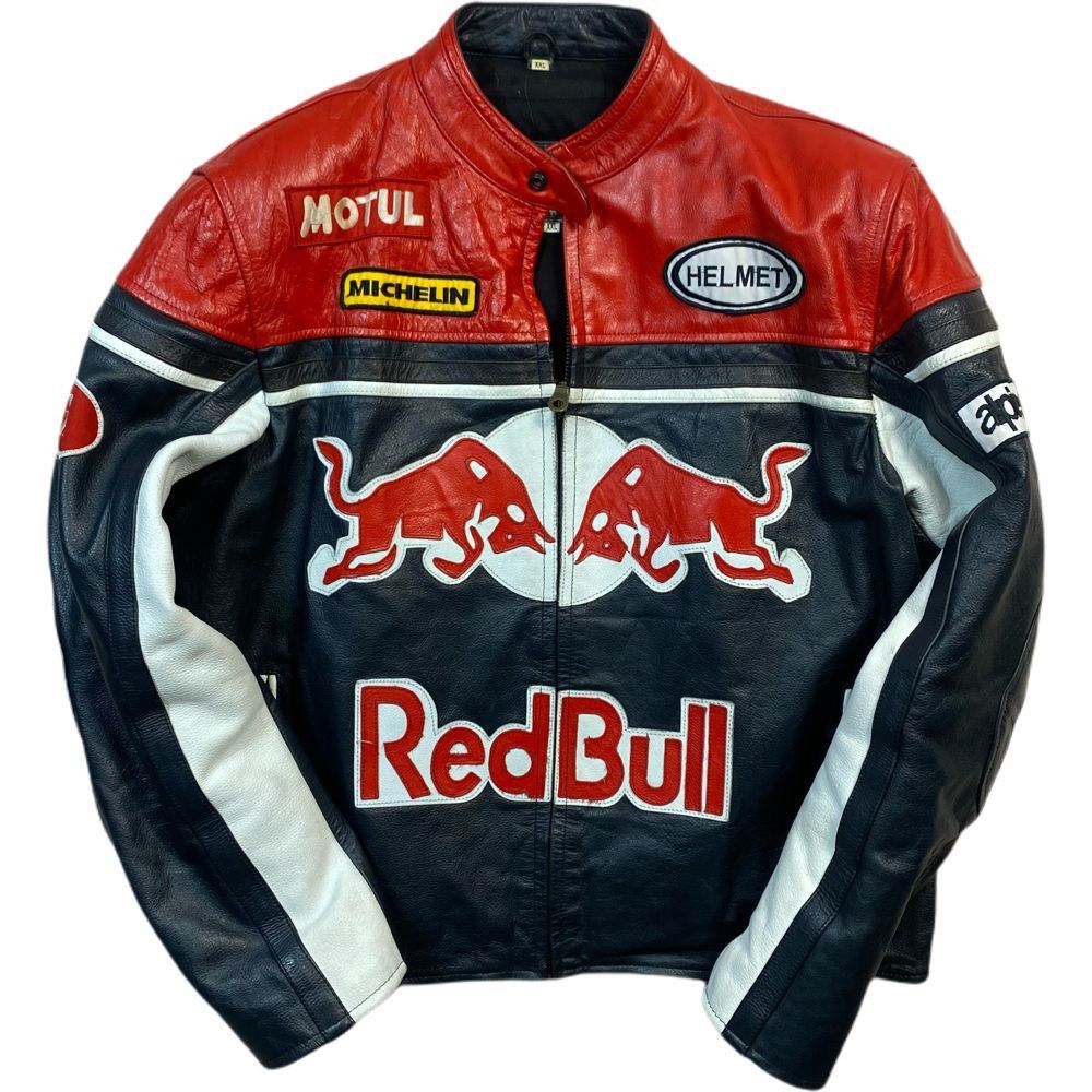 Red Bull Vintage Red bull leather racing jacket | Grailed