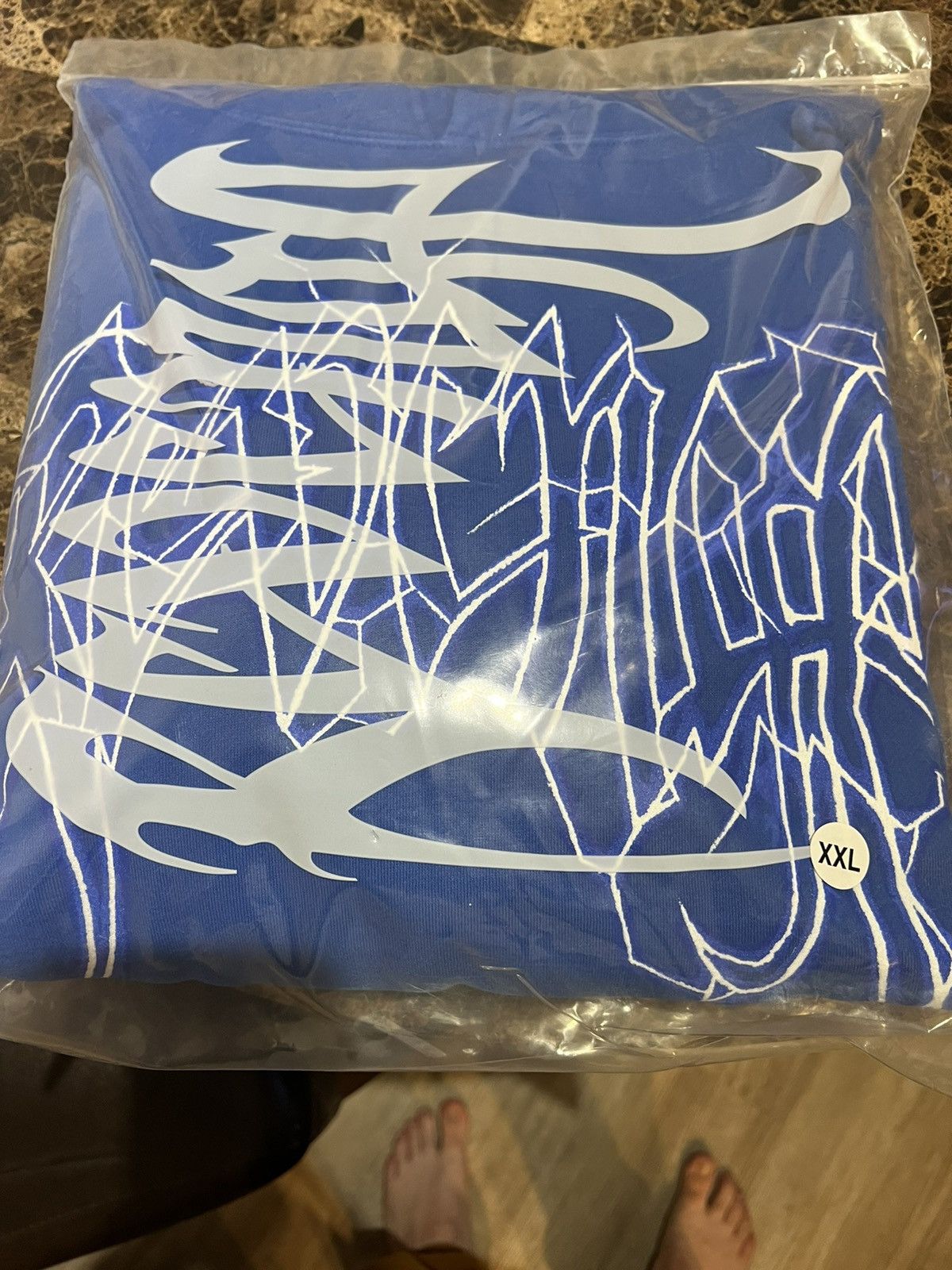 Revenge Revenge blue lightning logo hoodie | Grailed