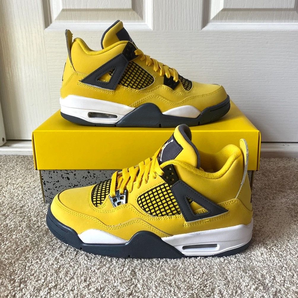 Jordan Brand × Nike Jordan 4 Retro Lightning Yellow GS US 6Y | Grailed