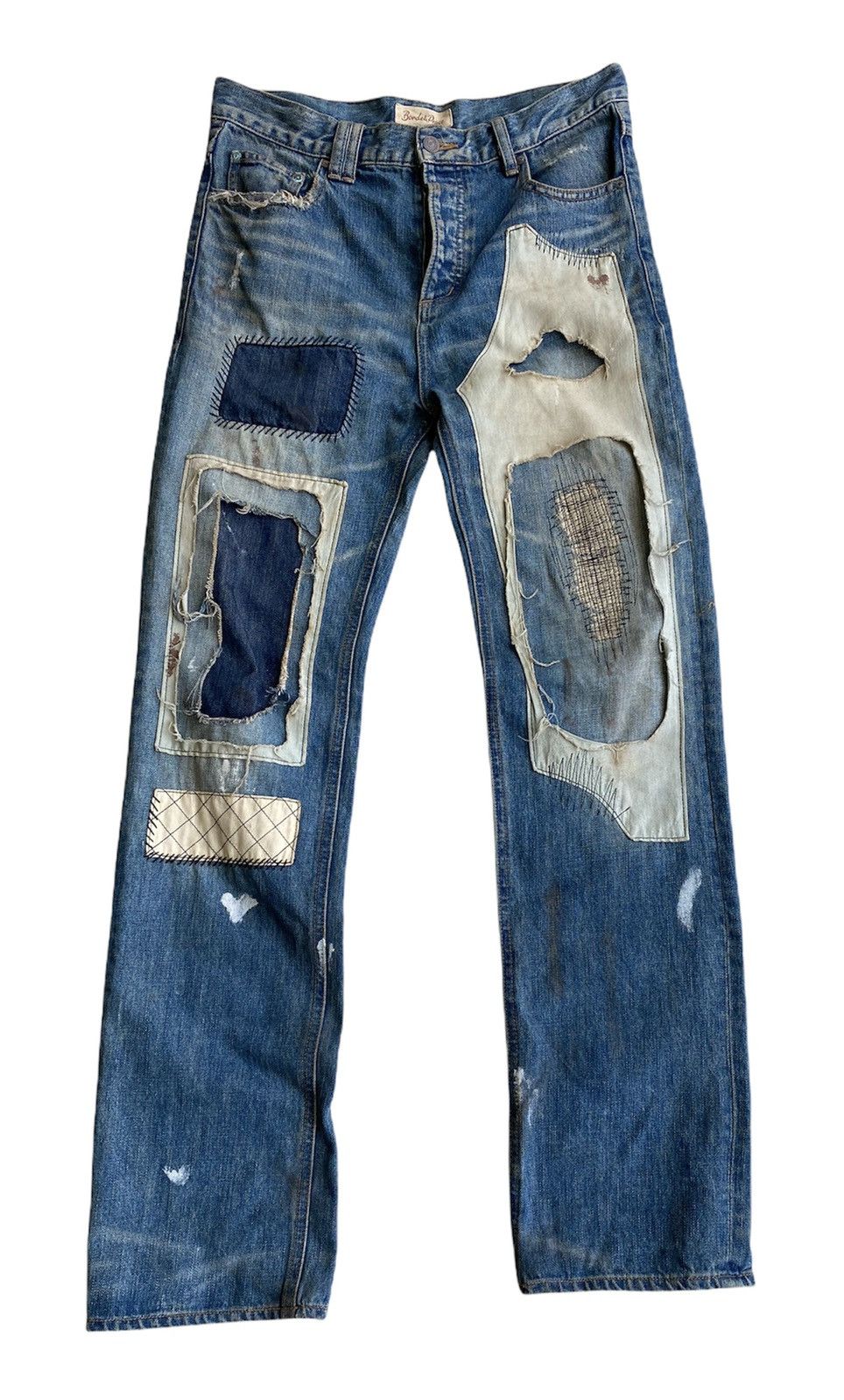 Distressed Denim × Japanese Brand Rare Bond And Peace Selvedge Denim ...