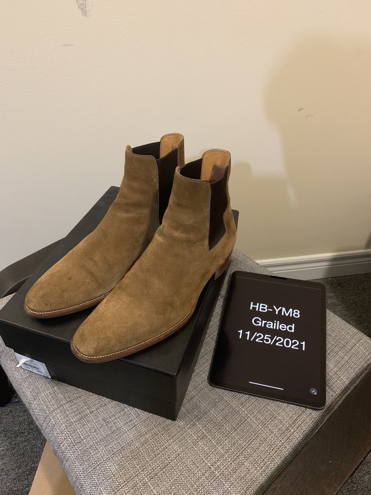 Saint Laurent Paris SLP Wyatt Chelsea Boots Tan 30 - Like New | Grailed