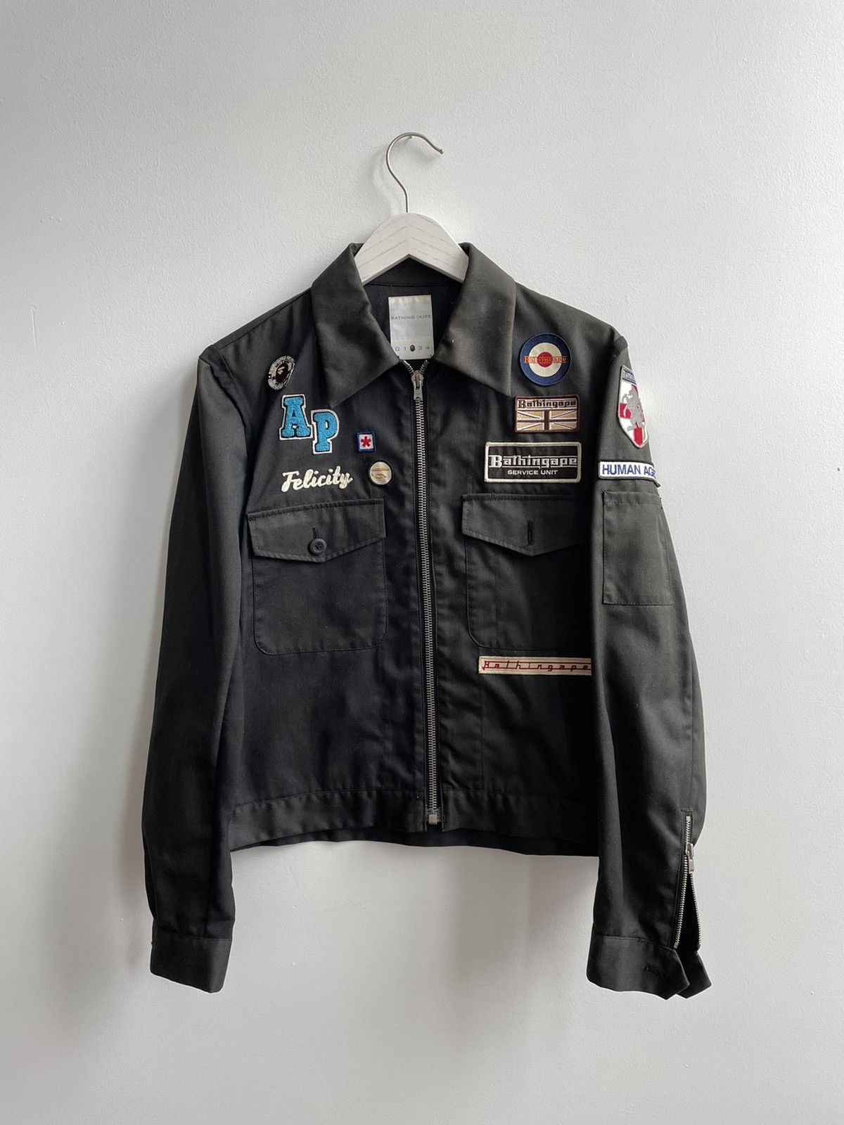 Bape × Number (N)ine Fireproof 2001 NN x Bape Racing Jacket | Grailed