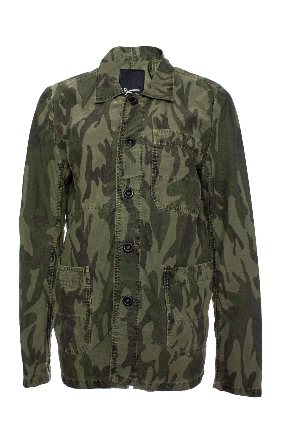 Denham Denim jacket with army print | Grailed