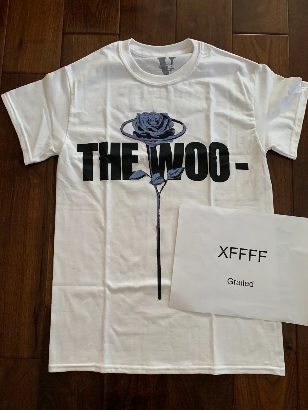 Vlone *NEW* VLONE POP SMOKE WOO TEE WHITE LARGE | Grailed