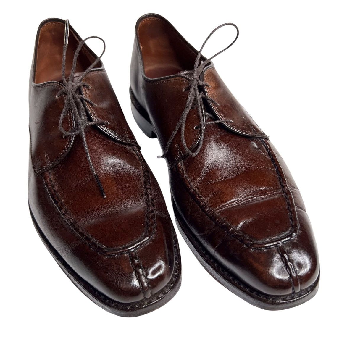 Allen Edmonds Allen Edmonds Parkway Brown Norwegian Split Toe Derby ...