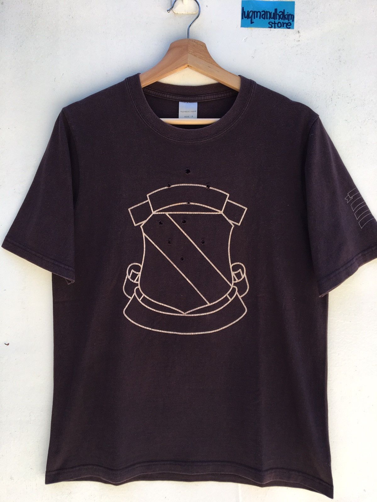 Number (N)ine Vintage Number Nine Shield Big Logo Tshirt | Grailed