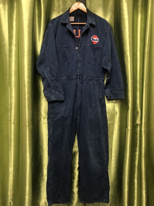 Vintage VINTAGE 50s GULF MECHANIC OVERALL RACING | Grailed