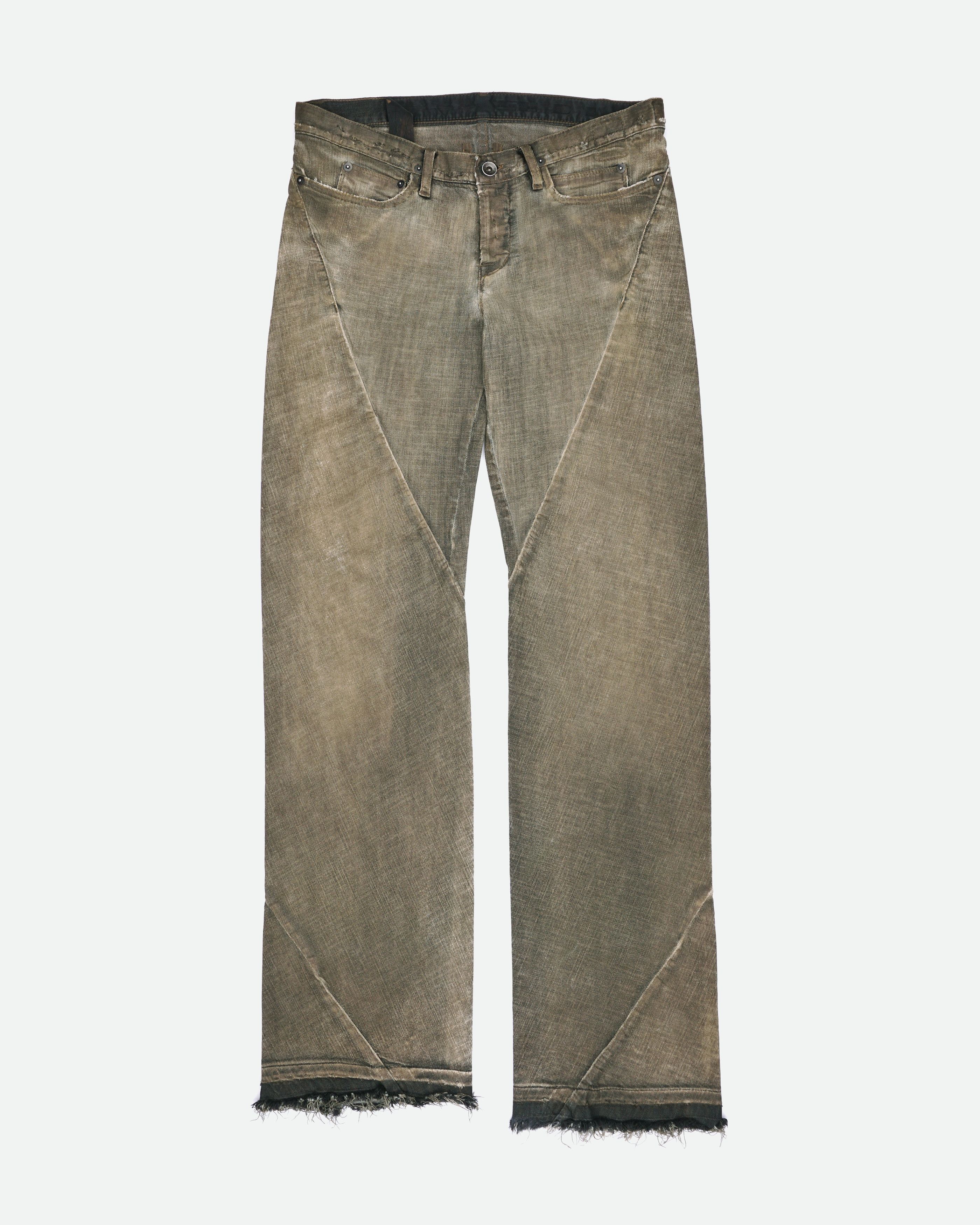 Rick Owens Drkshdw Rick Owens DRKSHDW 2000s Banana Cut Spiral Denim Jeans | Grailed