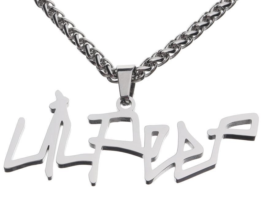 Custom Custom Silver Color Lil Peep Necklace Pendant and Chain | Grailed