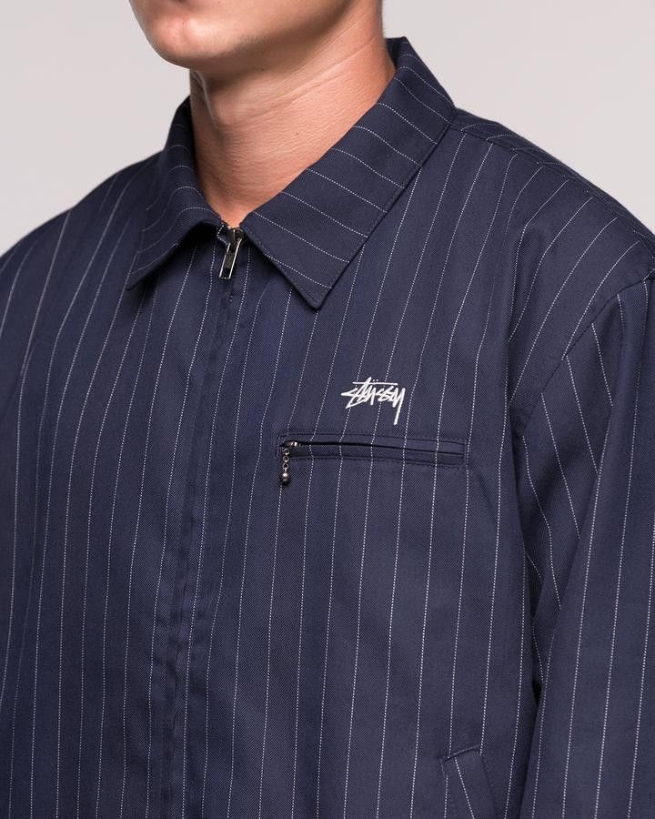 Comme des Garcons × Stussy Stussy X CDG Pin Striped Bing Jacket (LARGE ...