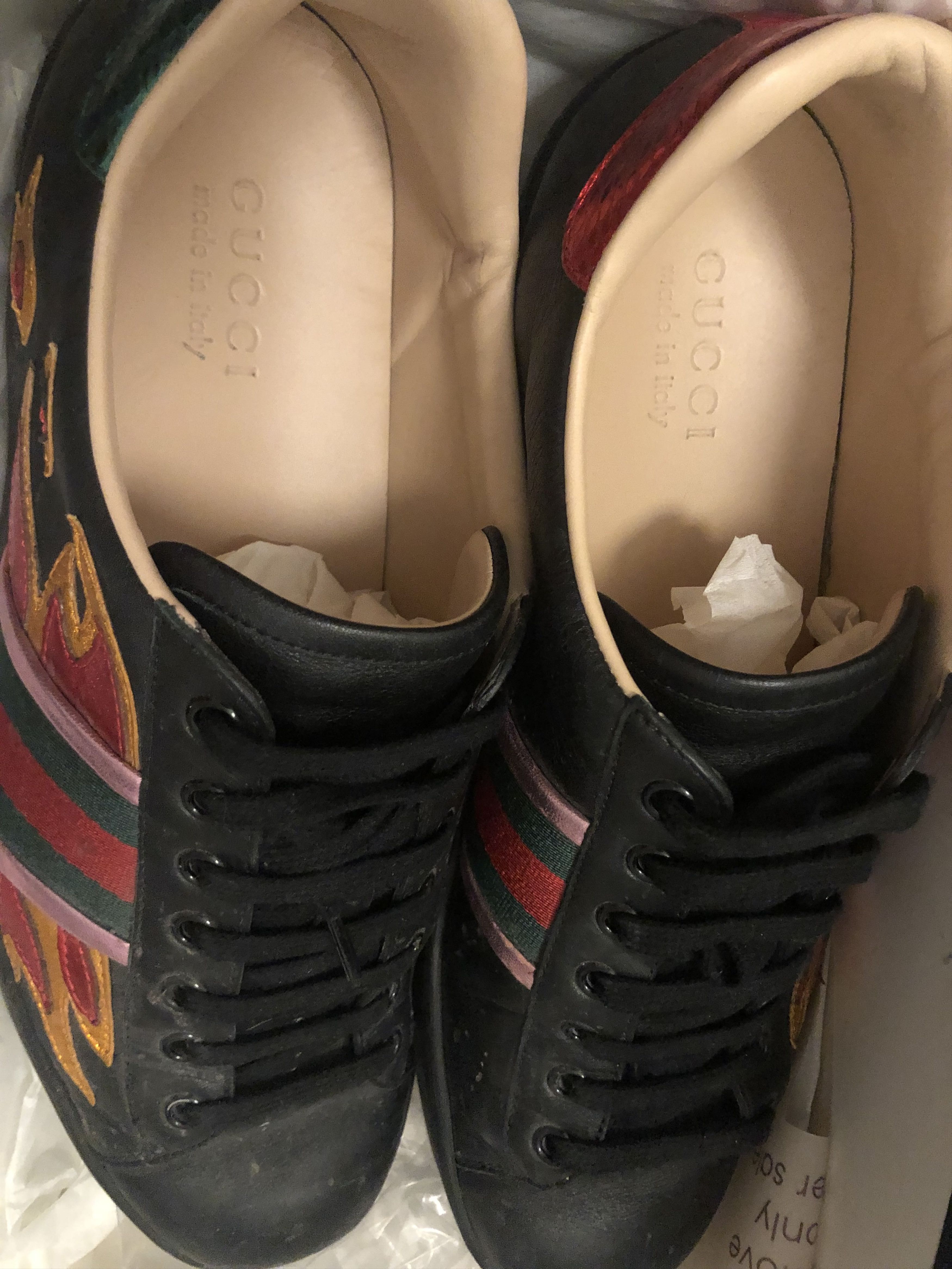Gucci Gucci Ace Flame Sneakers | Grailed
