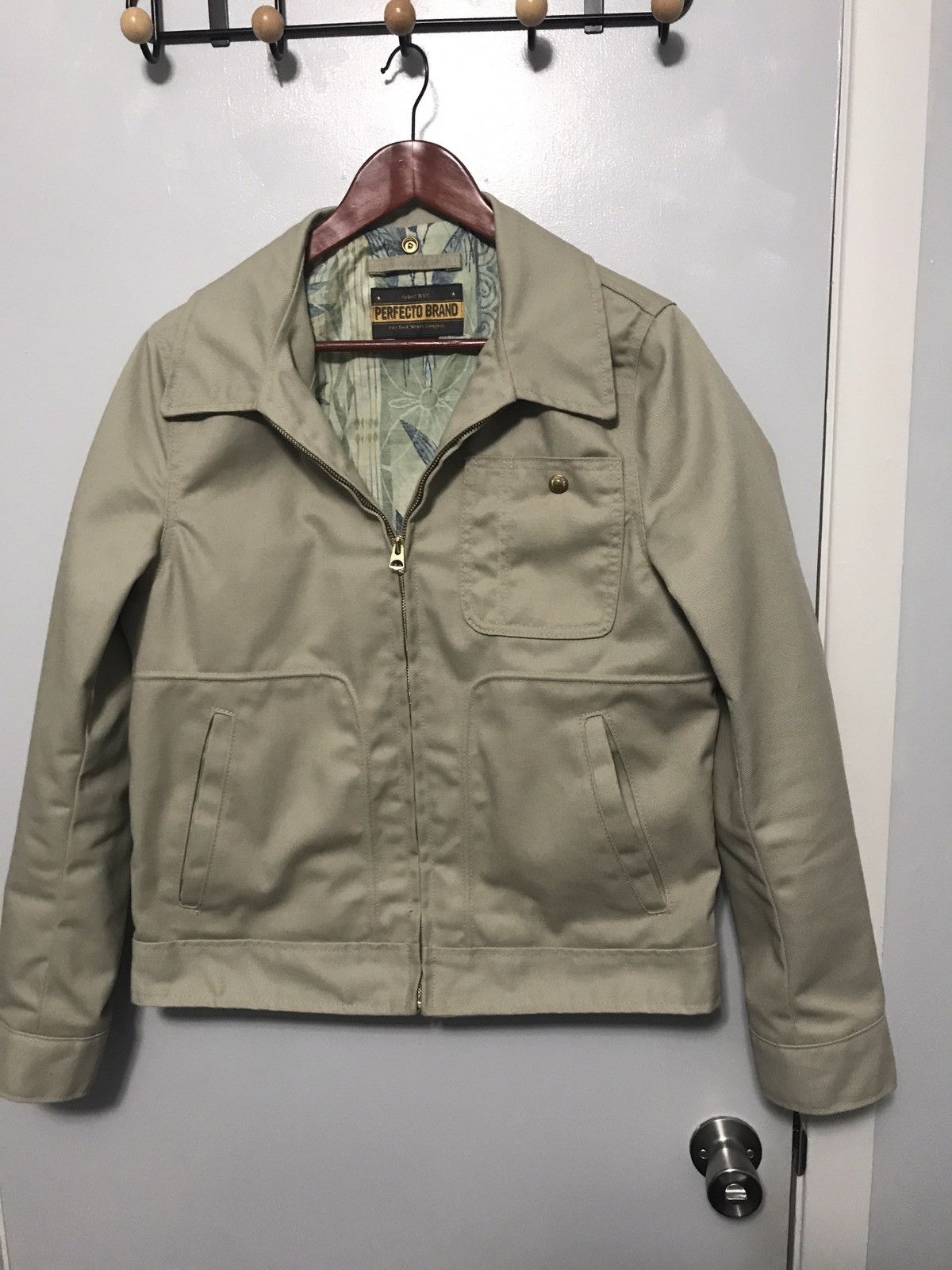 Schott Perfecto gas station jacket In heavy twill | Grailed