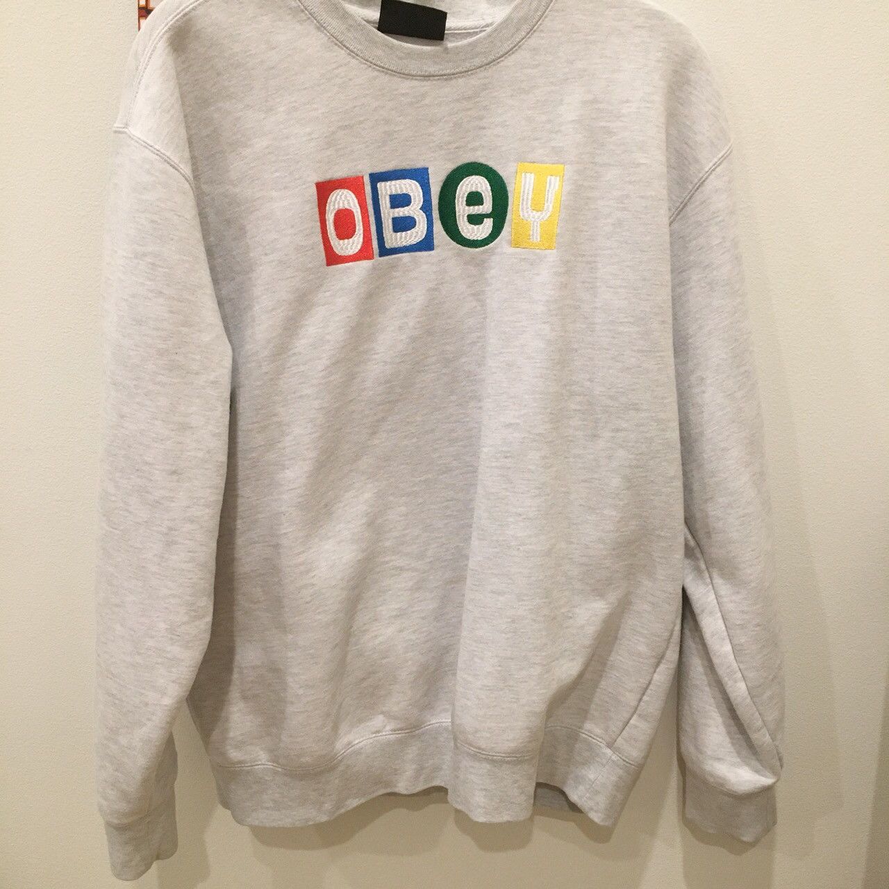 Obey Obey oversized lettering sweatshirt | Grailed
