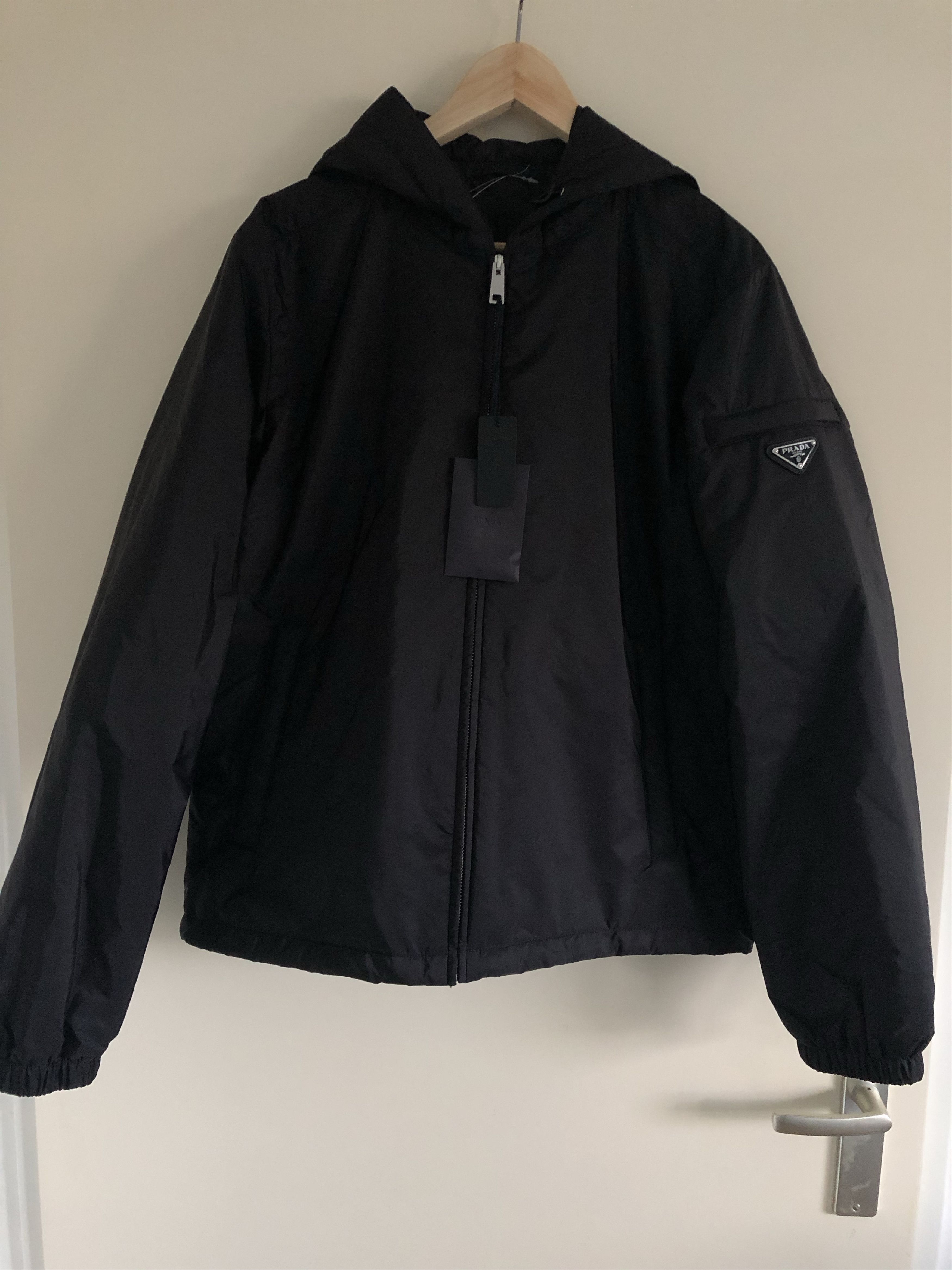 Prada Prada zip-up track light nylon jacket black | Grailed
