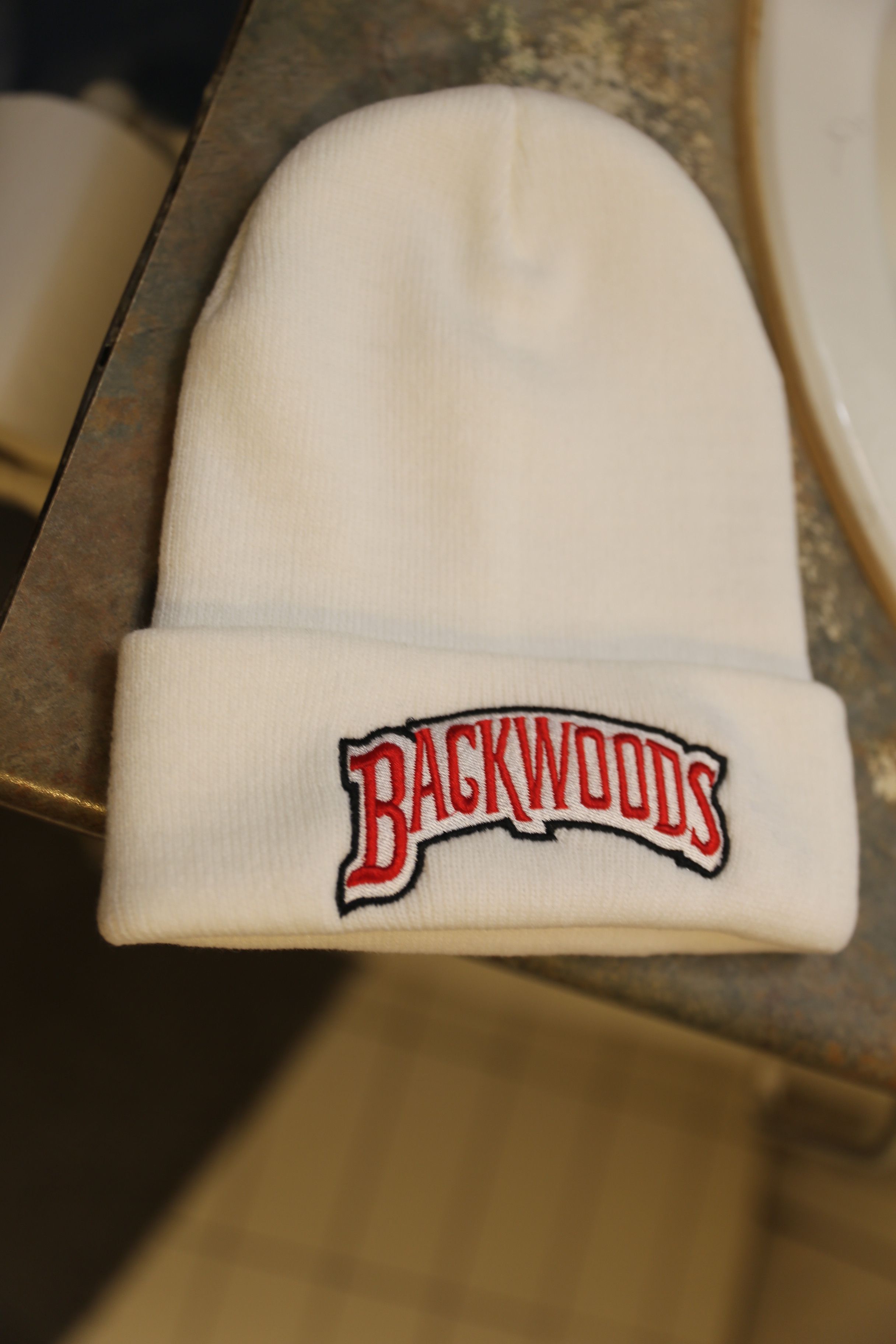 Hats white backwoods beanie hat | Grailed