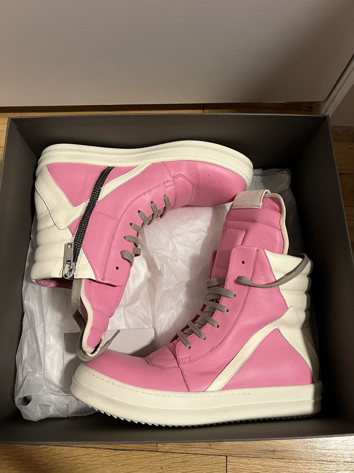 Rick Owens Rick Owens pop pink geobaskets size 8 | Grailed