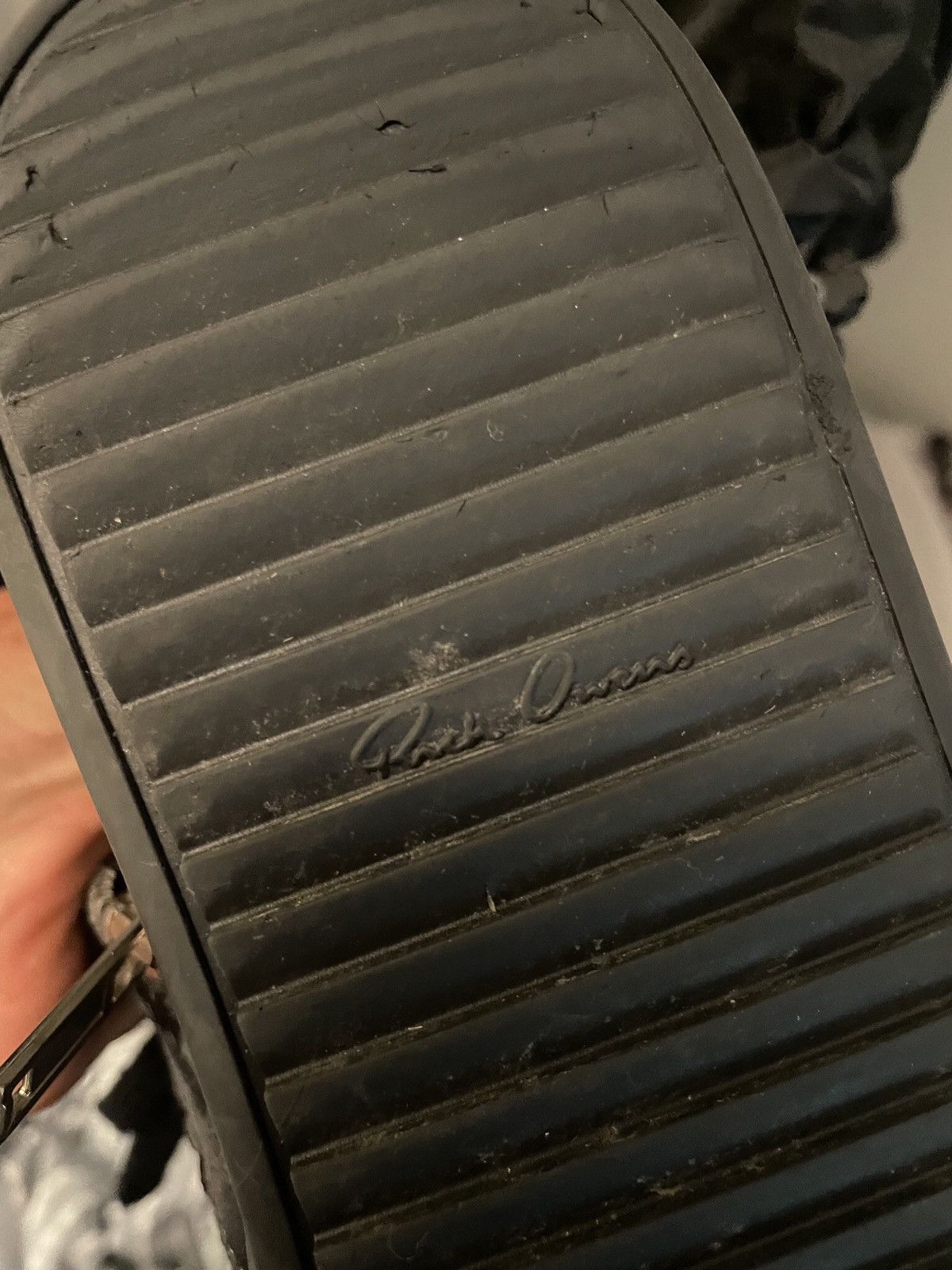 Rick Owens Rick Owens GEOBASKET in python and cow leather | Grailed