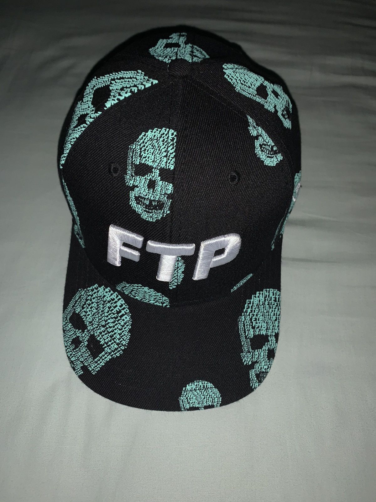 Fuck The Population FTP Skull Fitted Hat | Grailed