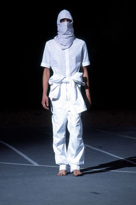 Raf Simons SS02 "Woe Unto Those" Sample Short Sleeve Dart Shirt | Grailed