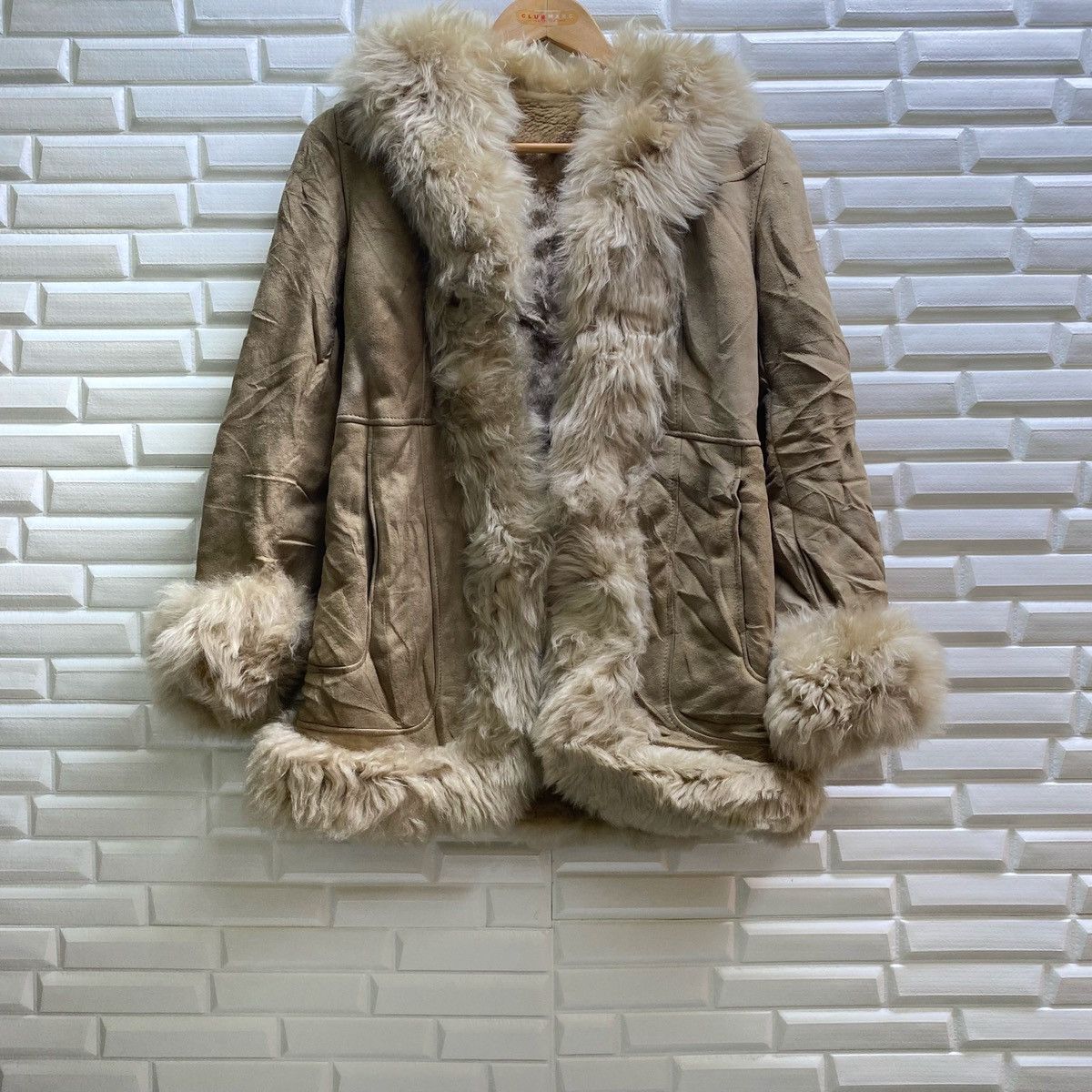 Genuine Leather × Mink Fur Coat Vintage Barcelona Spain Genuine Leather ...