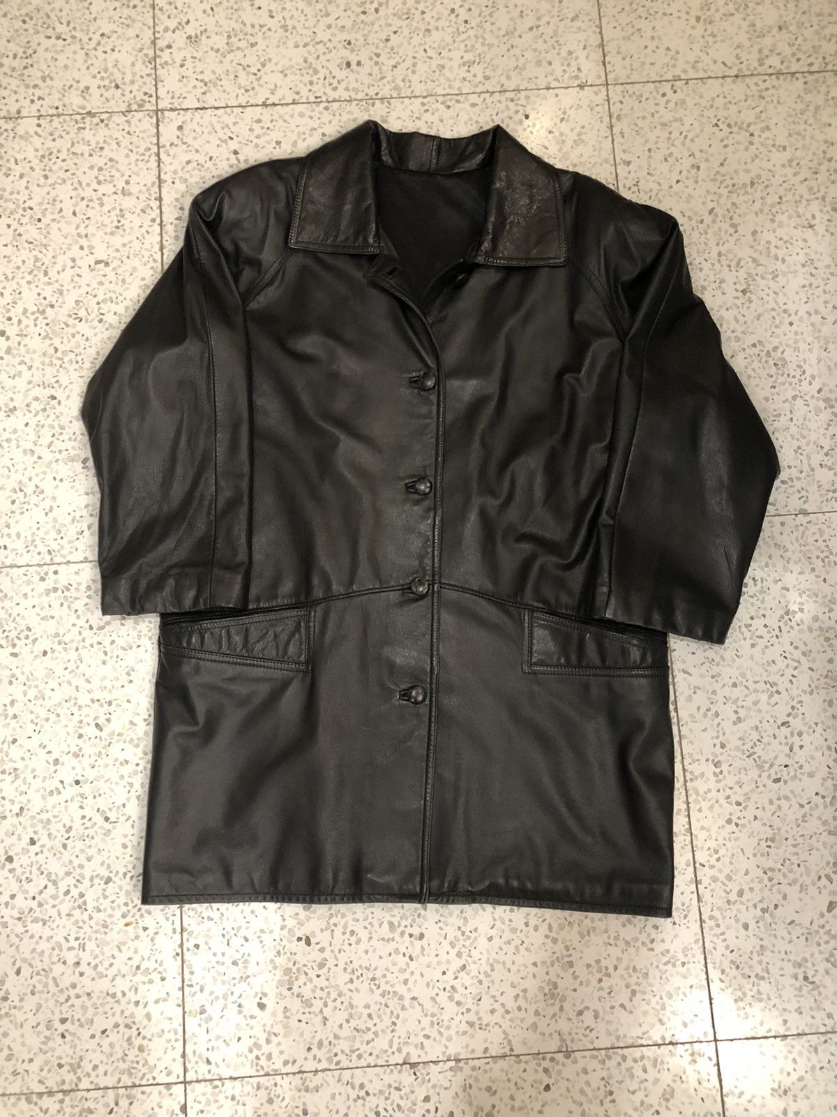 Leather Jacket × Vintage Vintage Leather Jacket Matrix Style Size Large ...
