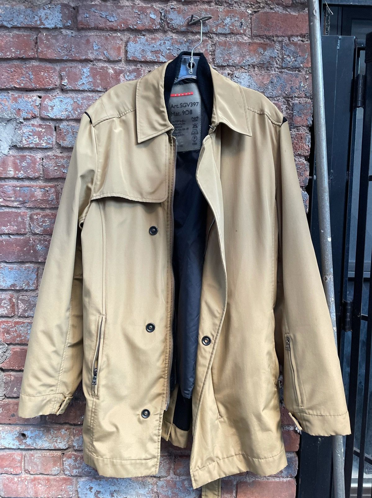 Prada × Vintage 3 in 1 bomber trench coat Prada staff pick | Grailed