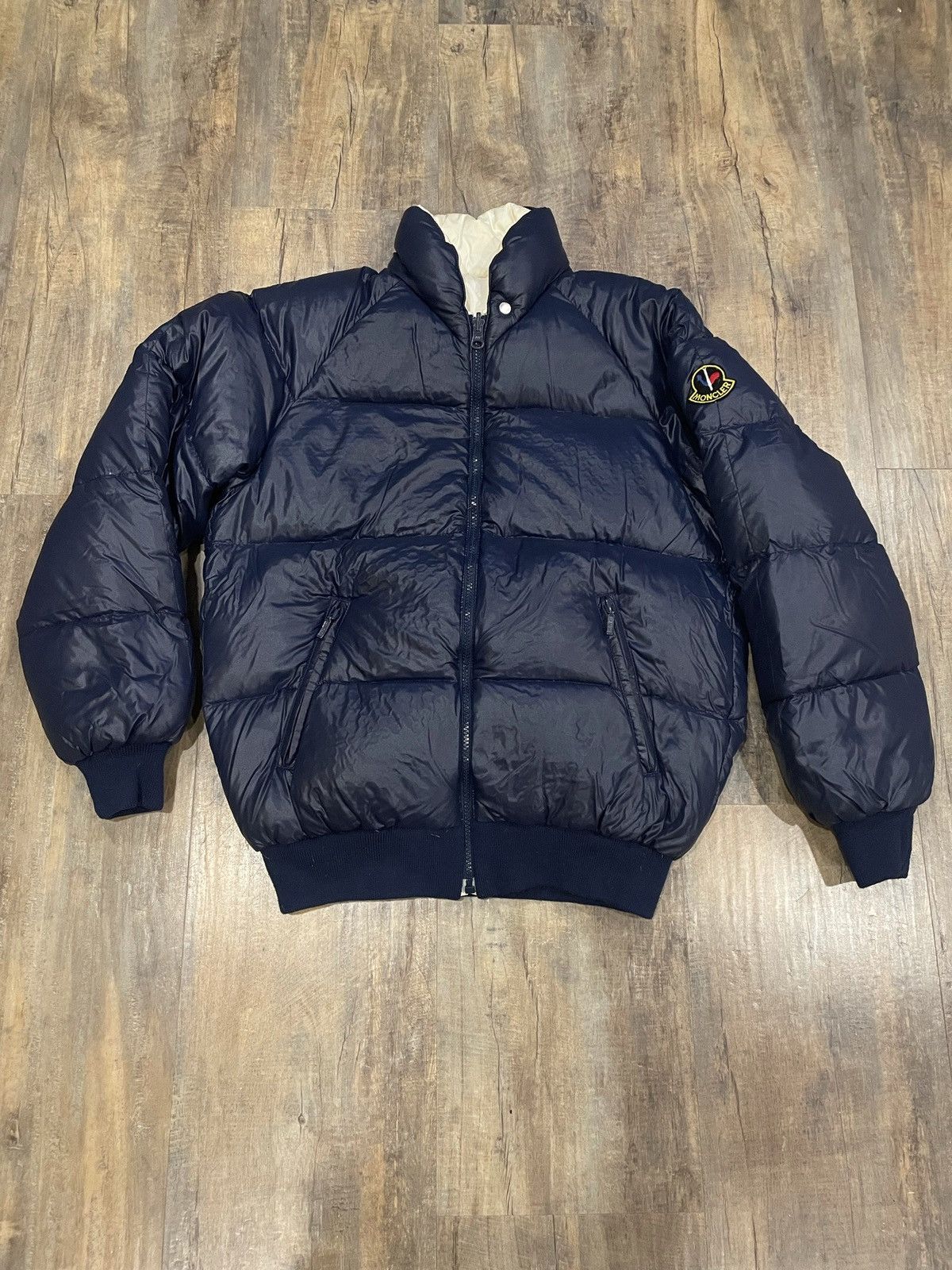 Moncler Crazy Vintage Moncler Reversible Puffer Jacket Logo ASICS | Grailed