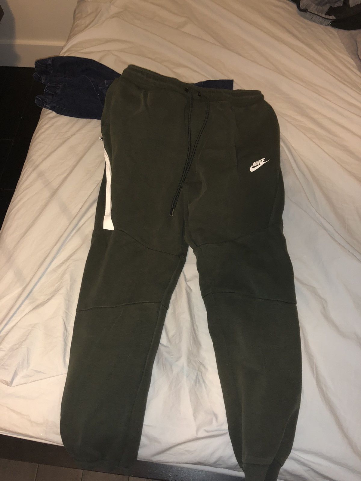 Nike Olive Green Tech Fleece Pants | Grailed