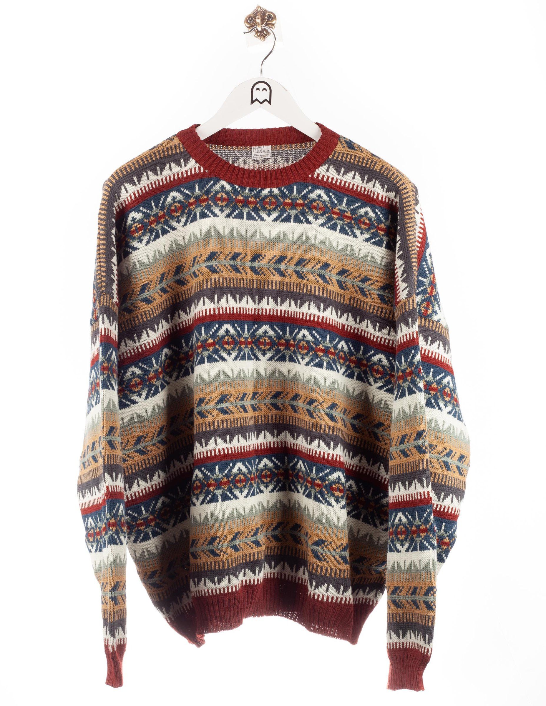 Vintage Vintage Second Hand Sweater Norwegian Look Red/White/Blue | Grailed