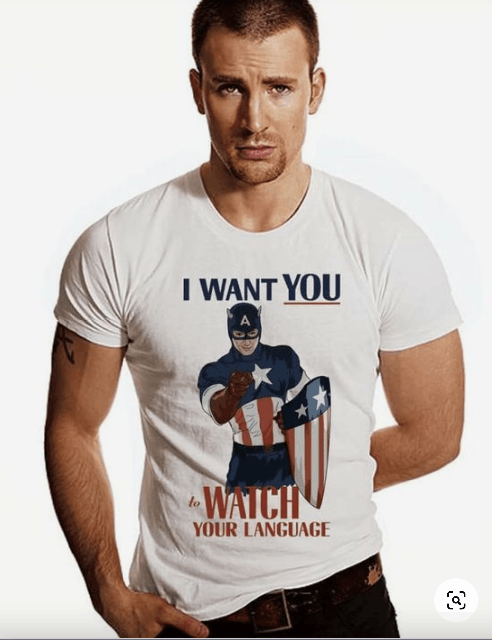 Marvel Comics Captain America I Want You to Watch Your Language Shirt ...