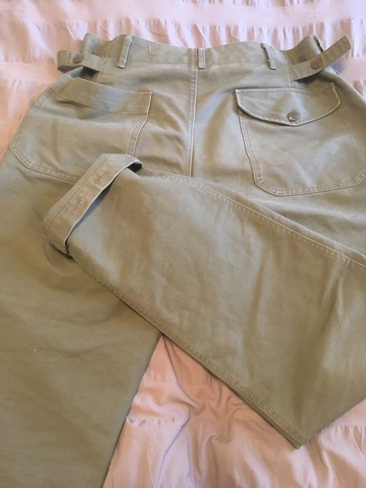 Engineered Garments ground pant - olive doublecloth | Grailed