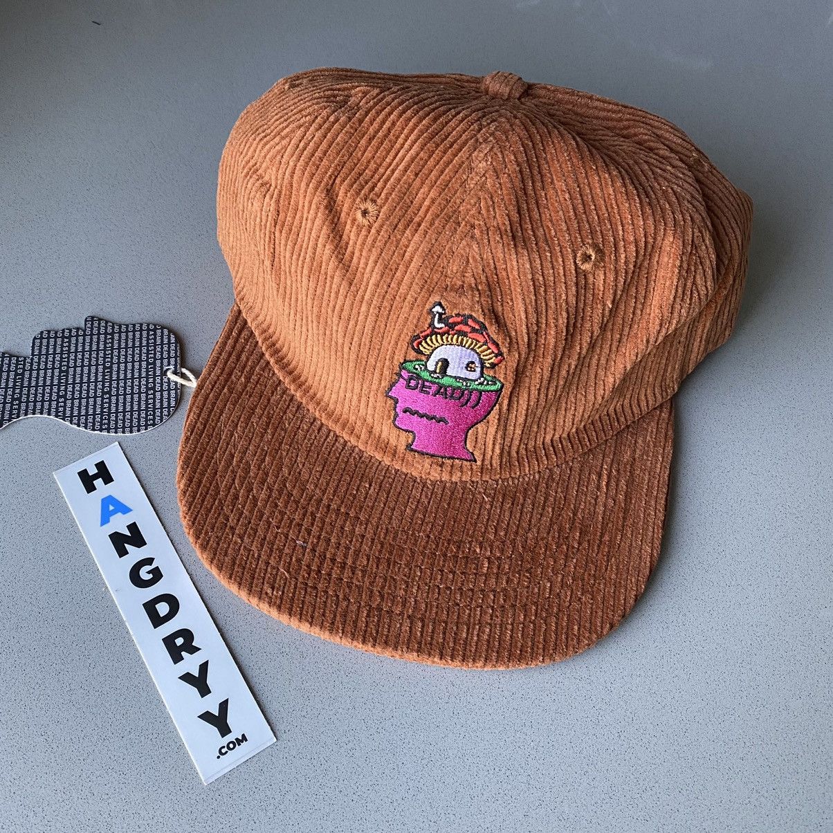 Brain Dead MUSHROOM HEAD CORDUROY SIX PANEL HAT - RUST | Grailed