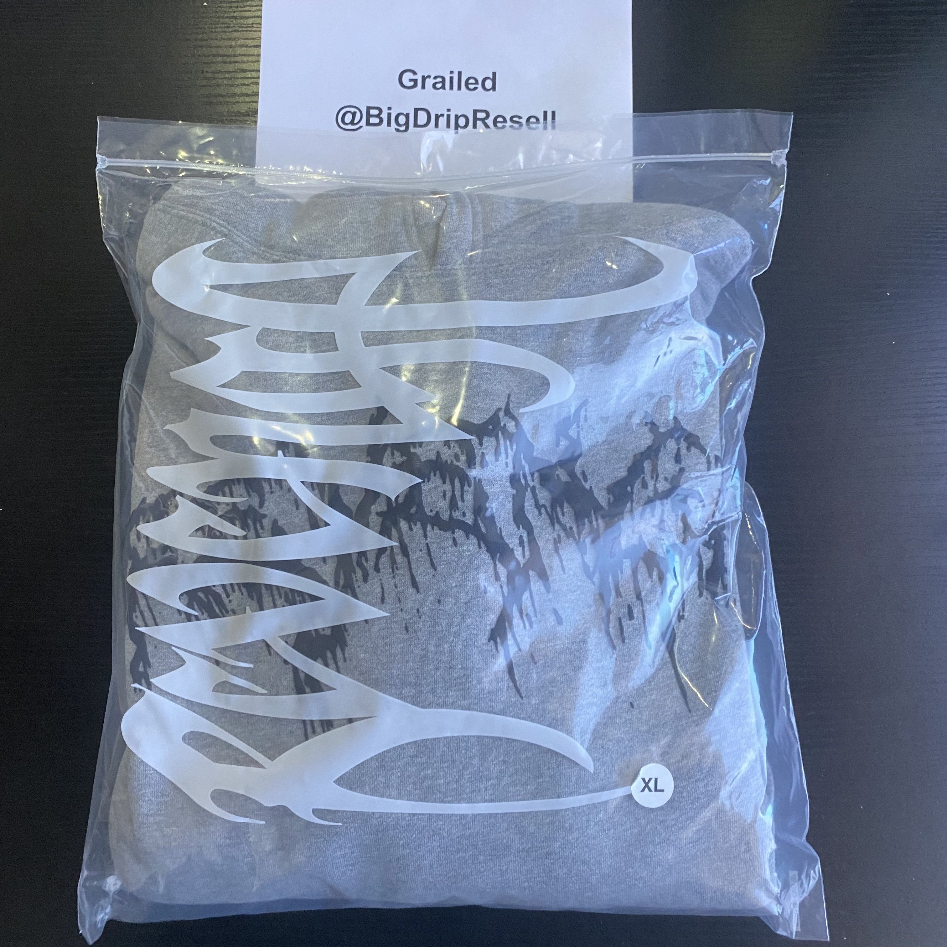 Revenge (XL) Revenge Lightning Drip Hoodie Gray (DS) | Grailed
