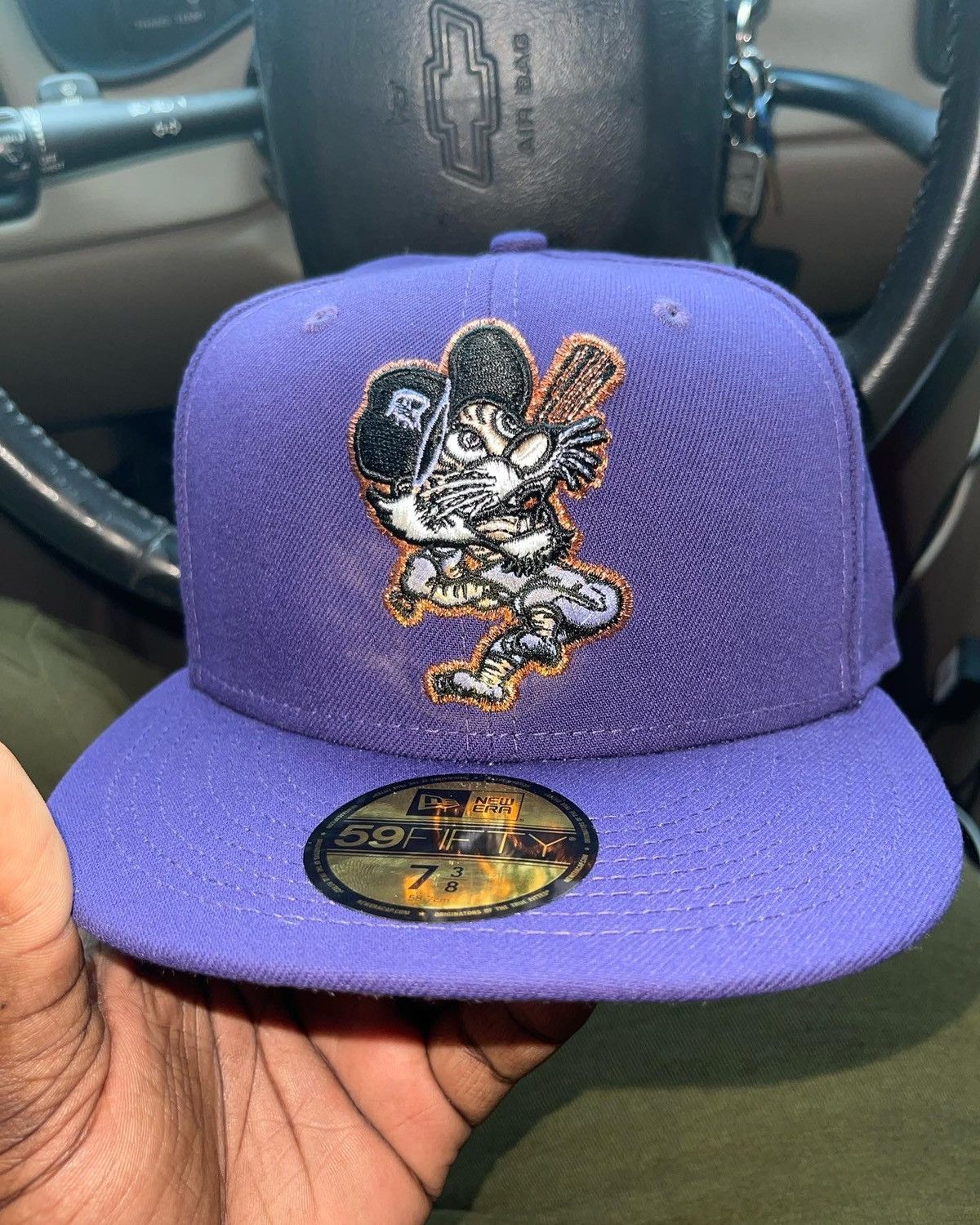 New Era Coked out tiger 1968 WORLD SERIES DARK PURPLE LAVENDER BRIM ...