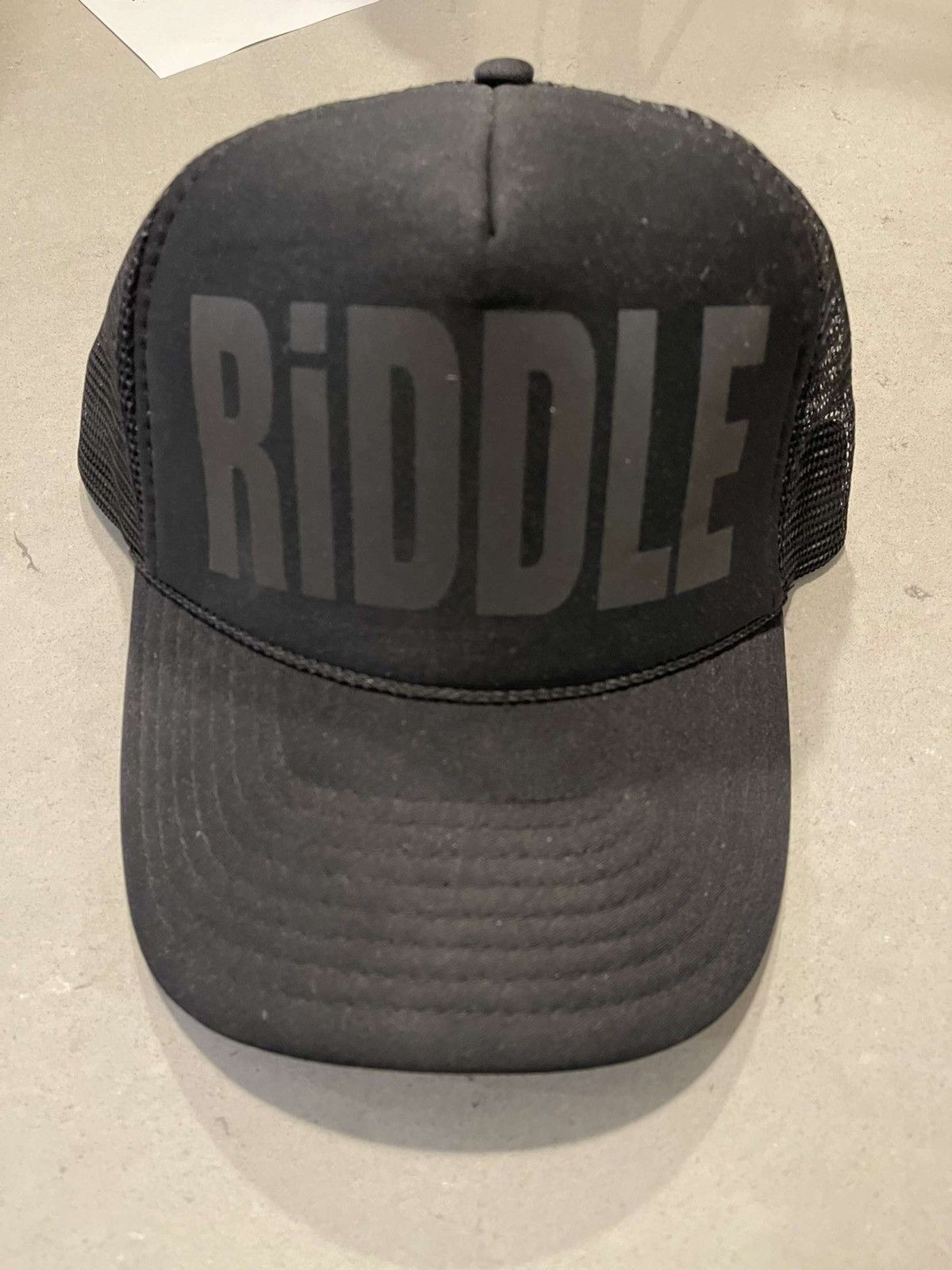 Antony Riddle ANTONY RiDDLE black on black 3M print hat | Grailed