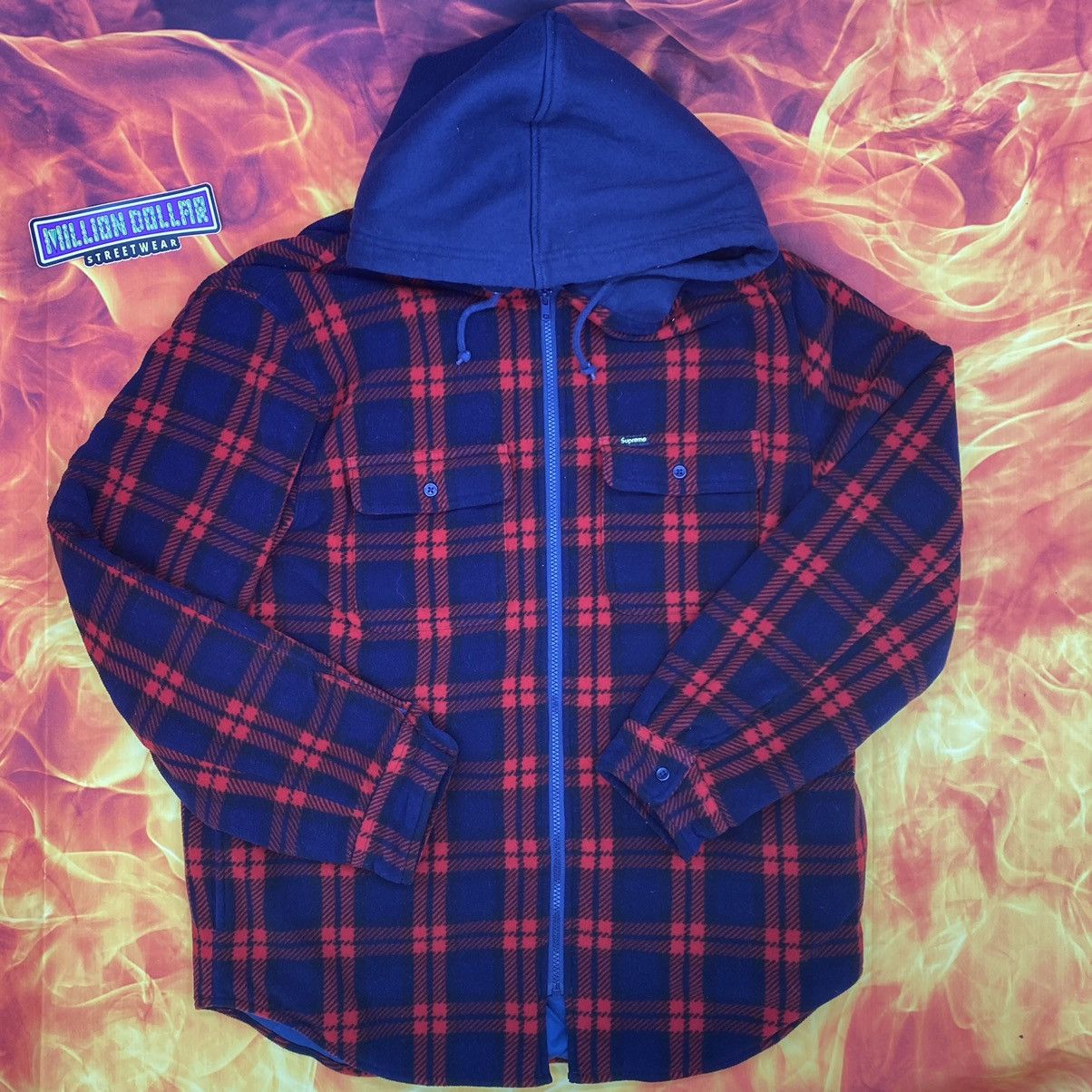 Supreme Hooded Plaid flannel jacket | Grailed