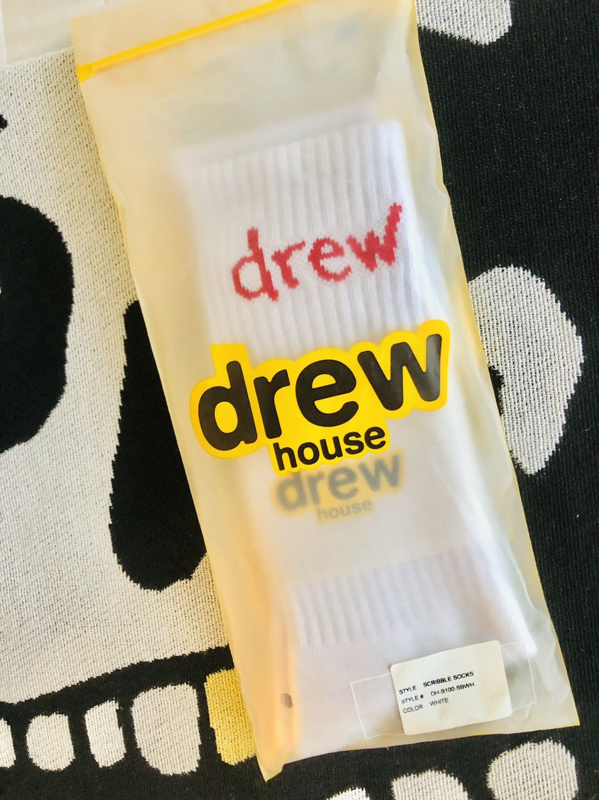 Drew House × Justin Bieber Drew House Scribble Socks | Grailed