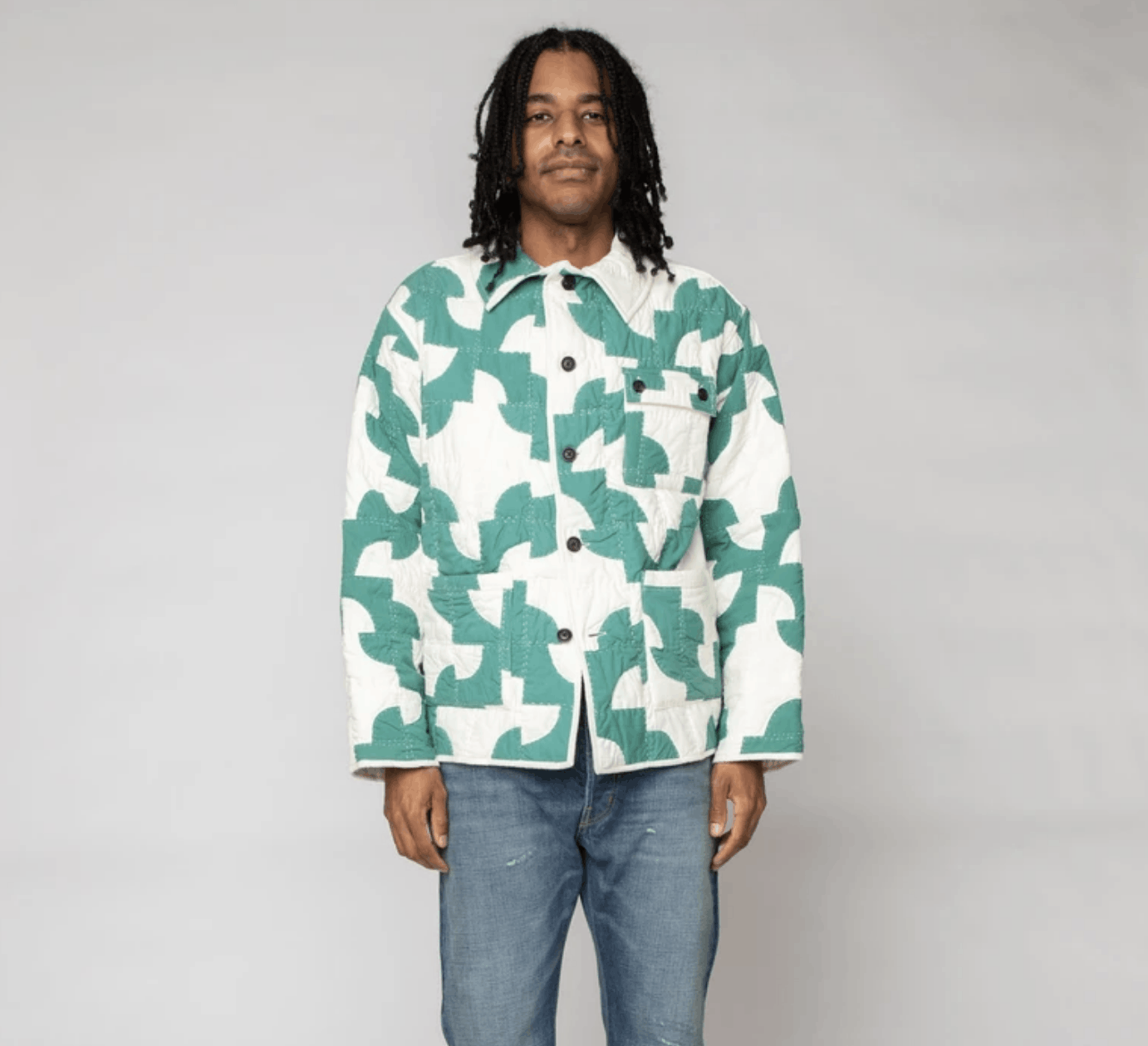 Bode Bode Drunkard's Path Workwear Quilted Jacket NWT | Grailed