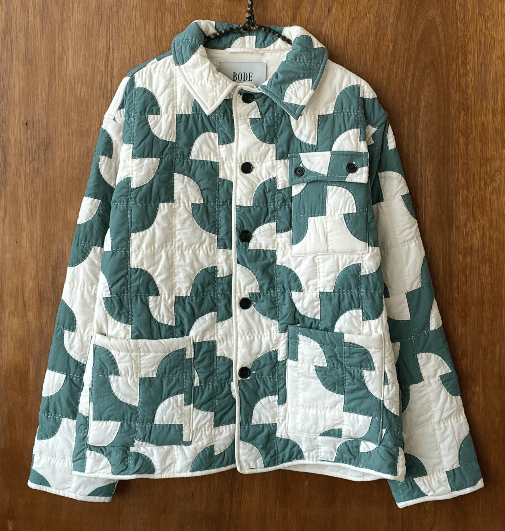 Bode Bode Drunkard's Path Workwear Quilted Jacket NWT | Grailed