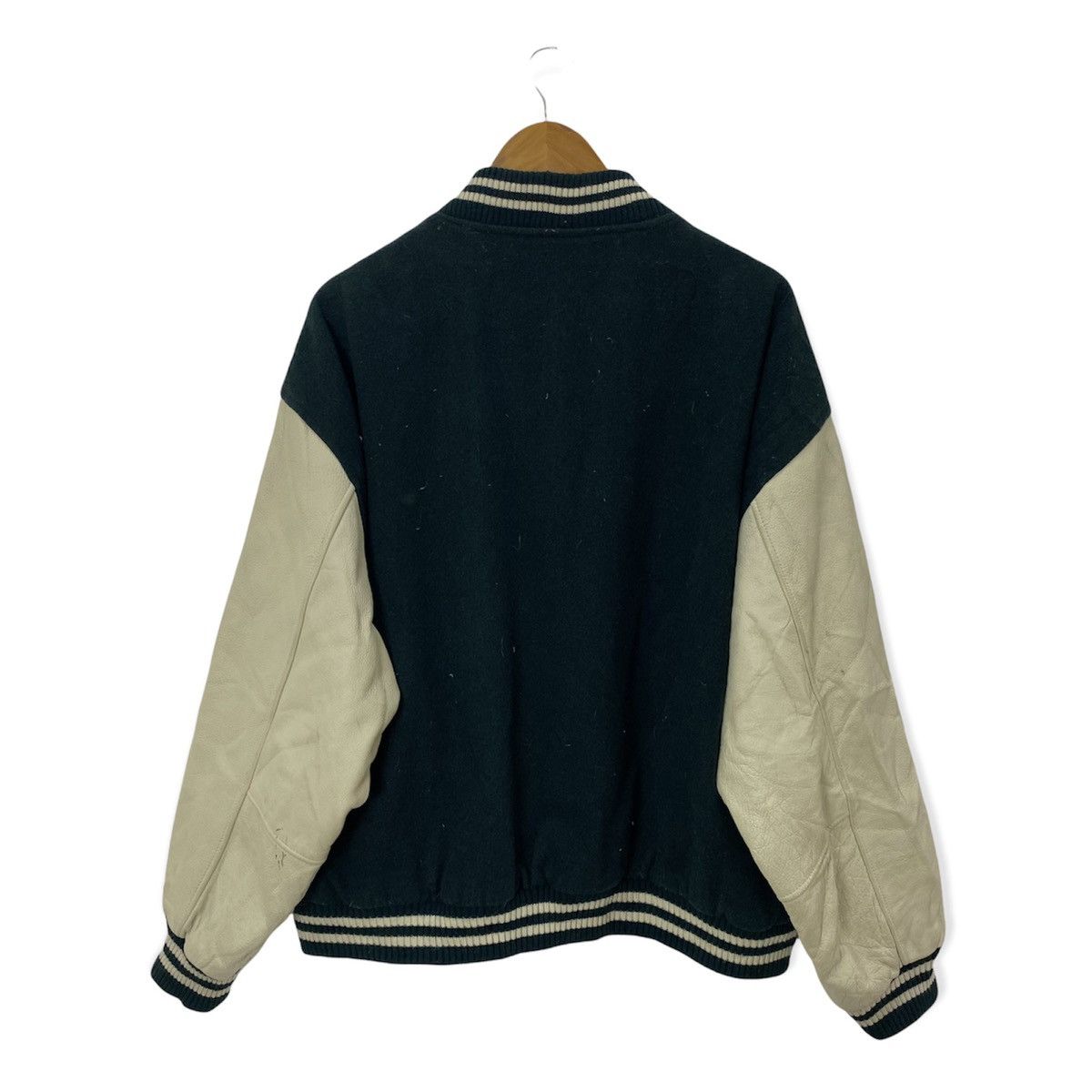 Levi's × Levi's Vintage Clothing × Varsity Jacket LEVI'S SILVER TAB WOOL LEATHER SLEEVE VARSITY ...
