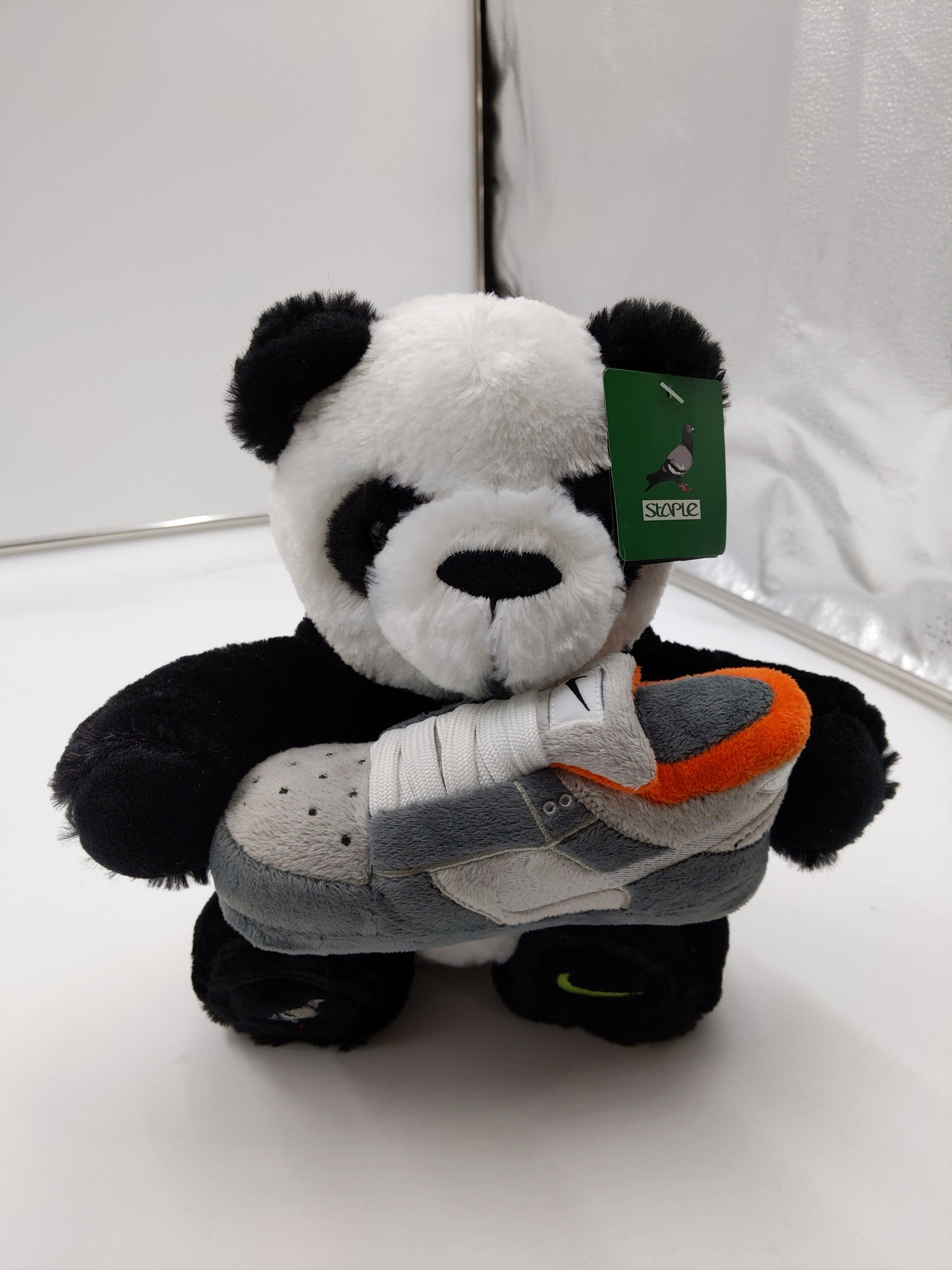 Nike SB Dunk Staple Panda Pigeon Plush Black White Toy Animal | Grailed