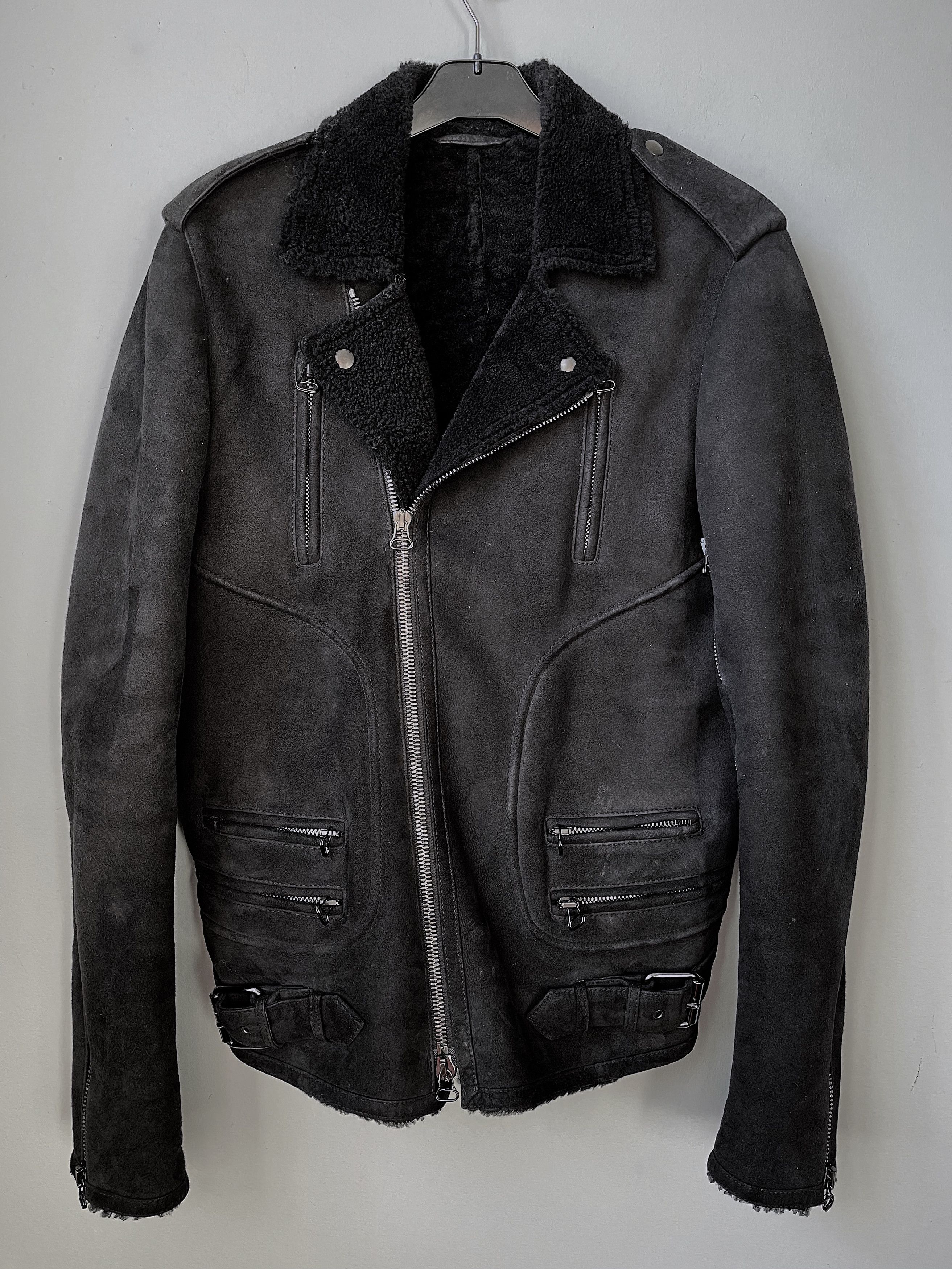Balmain FW10 Decarnin Shearling Perfecto Jacket (50) Fits 46-48 | Grailed