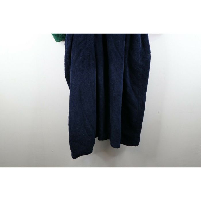Vintage Vintage 90s Nautica Belted Terry Cloth Bath Robe Navy | Grailed