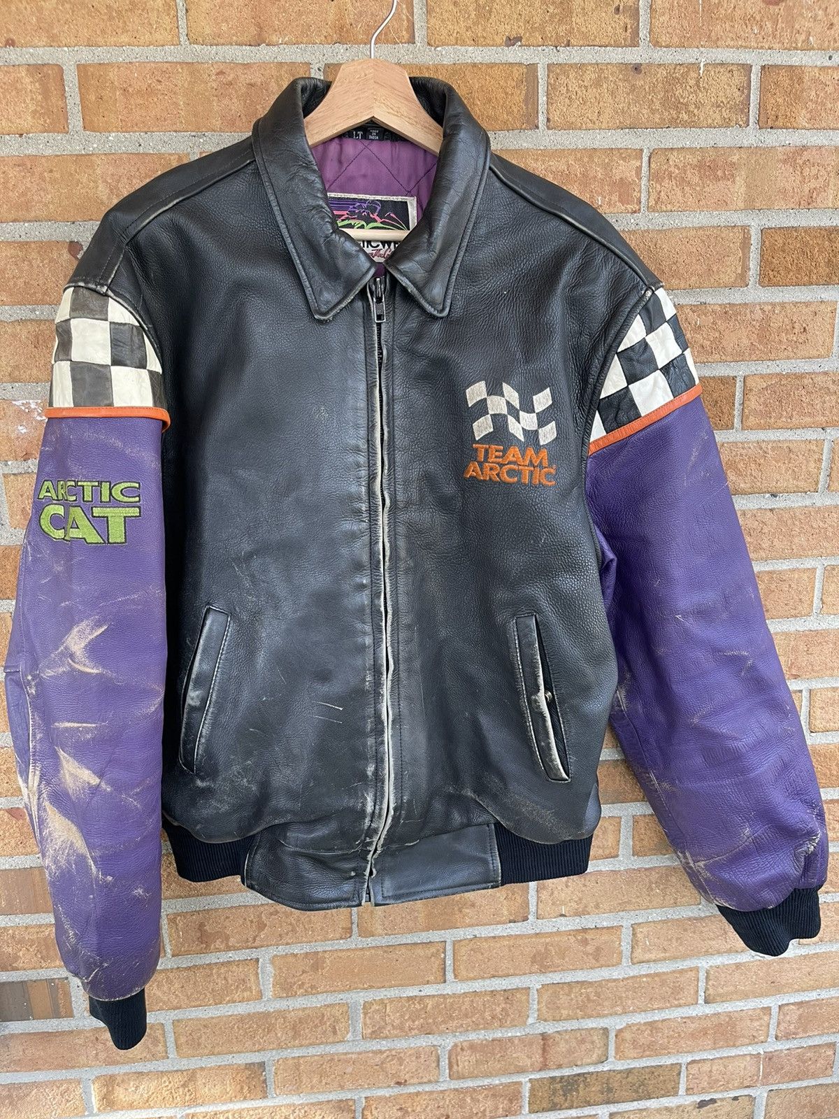 Made In Usa × Vintage 90s arctic cat leather racing jacket Great wear ...