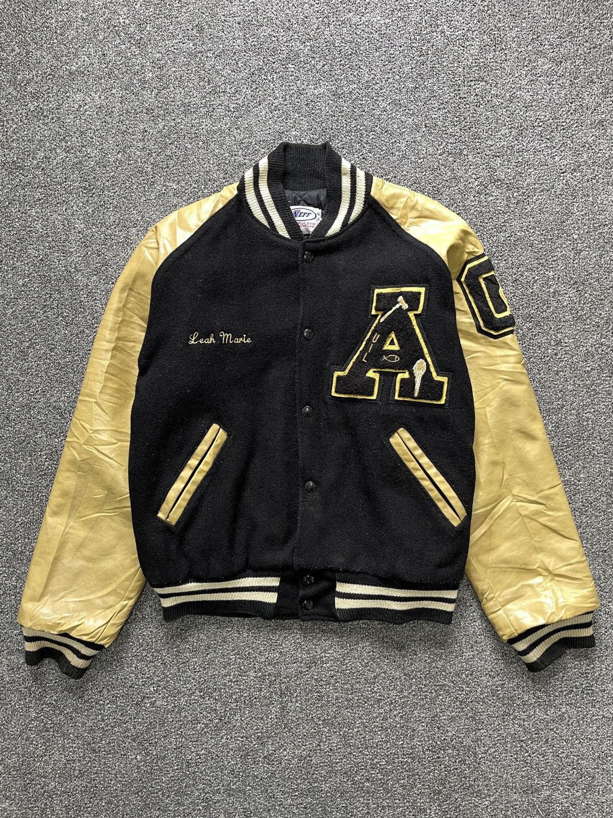 Vintage Vintage Neff Bulldogs varsity jacket black | Grailed