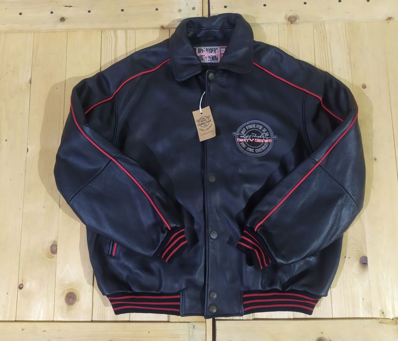 Leather Jacket RUFF RYDERS LEATHER VARSITY AALIYAH HAUGHTON DMX JACKET ...